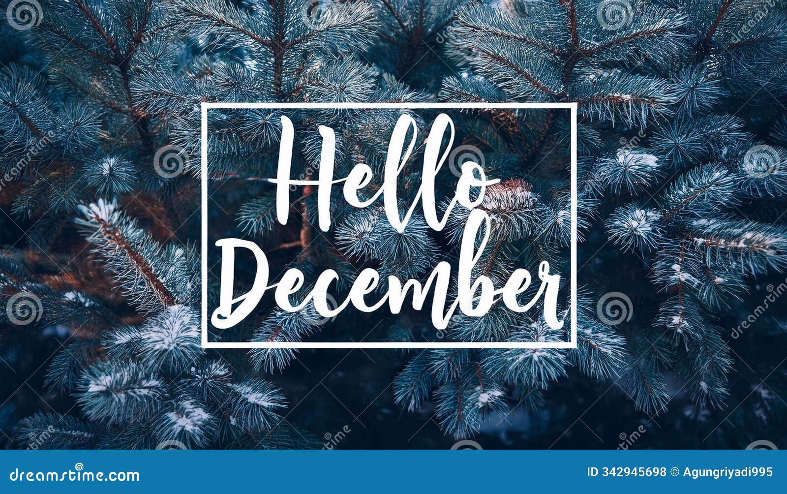Hello December Poster Design Stock Illustration - Illustration of ...