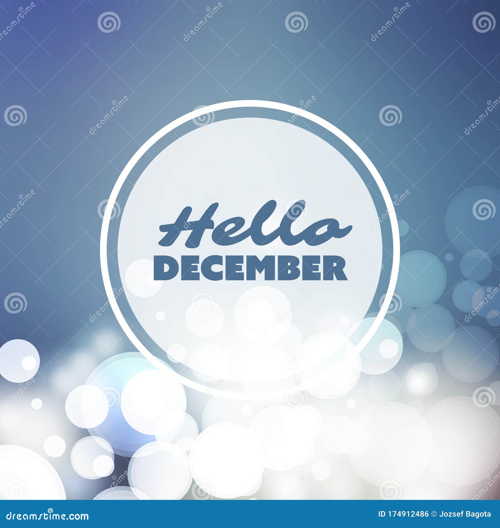Hello December - Quote, Slogan, Saying, Concept on a Blurred Background ...