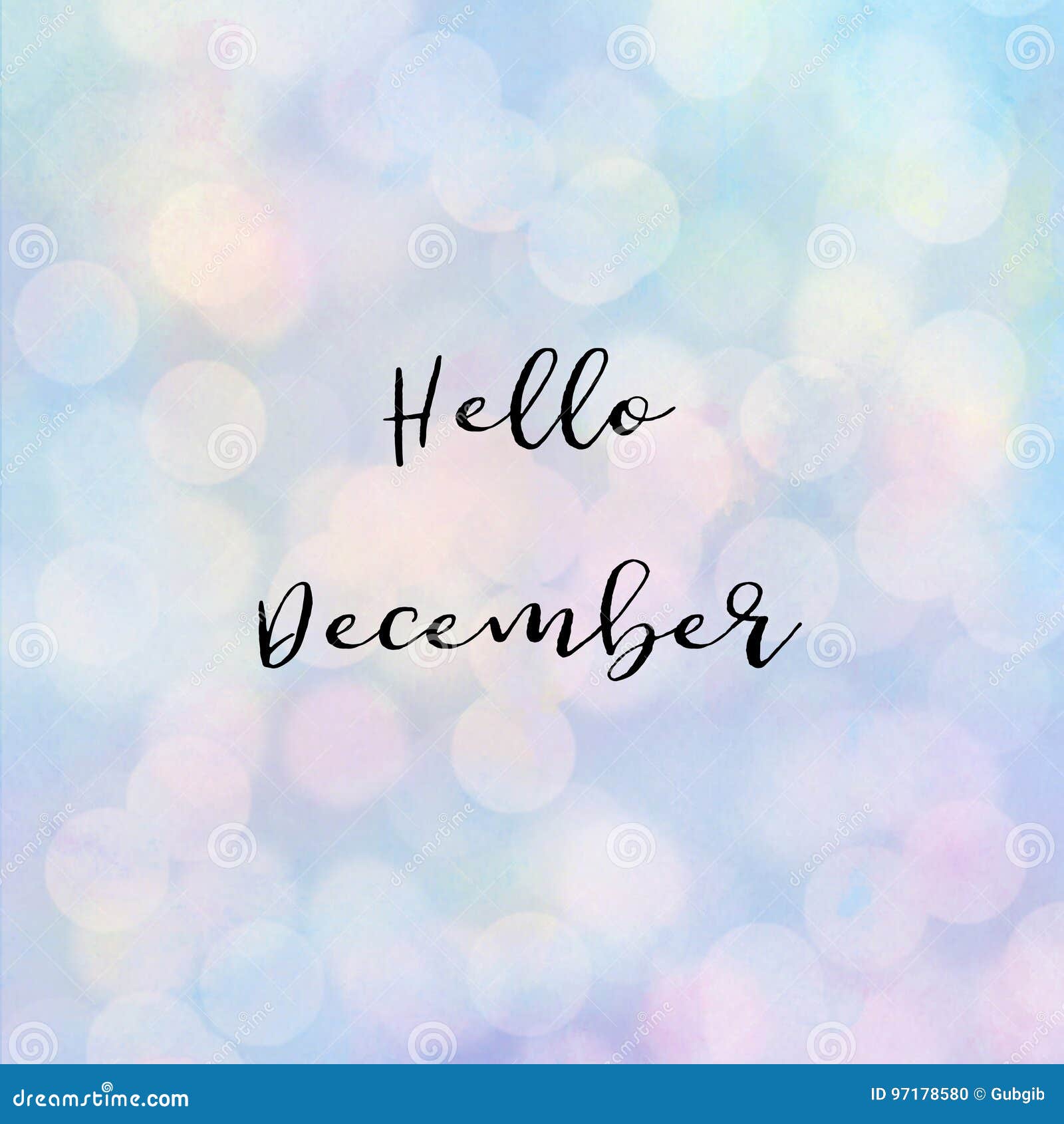 Hello December Text with Bokeh Light Stock Illustration - Illustration ...