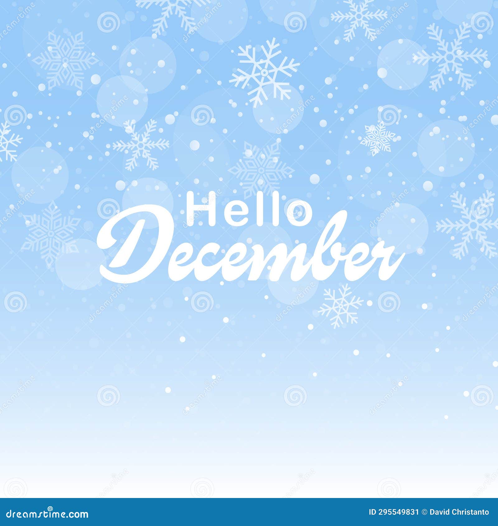 Hello December Vector Background Illustration Stock Vector ...