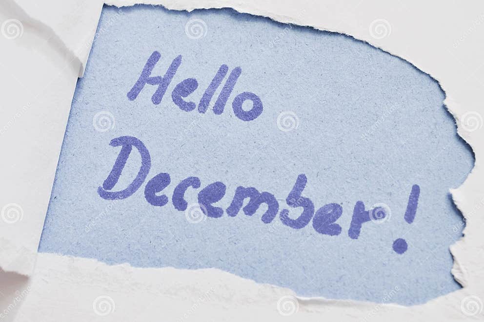 Hello december stock photo. Image of design, font, calligraphy - 334693934