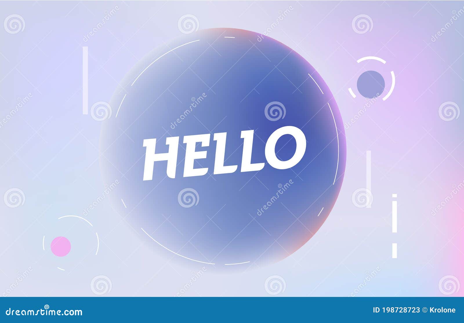 HELLO on in Design Banner. Vector Template for Web, Print, Presentation ...