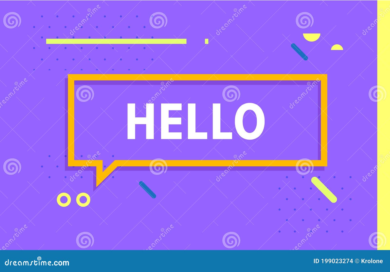 HELLO in Design Banner. Vector Template for Web, Print, Presentation ...