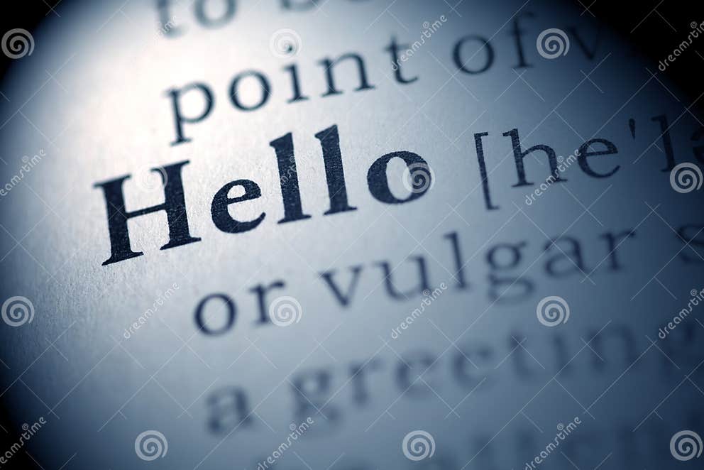 Hello stock image. Image of blue, dictionary, word, hello - 38585677