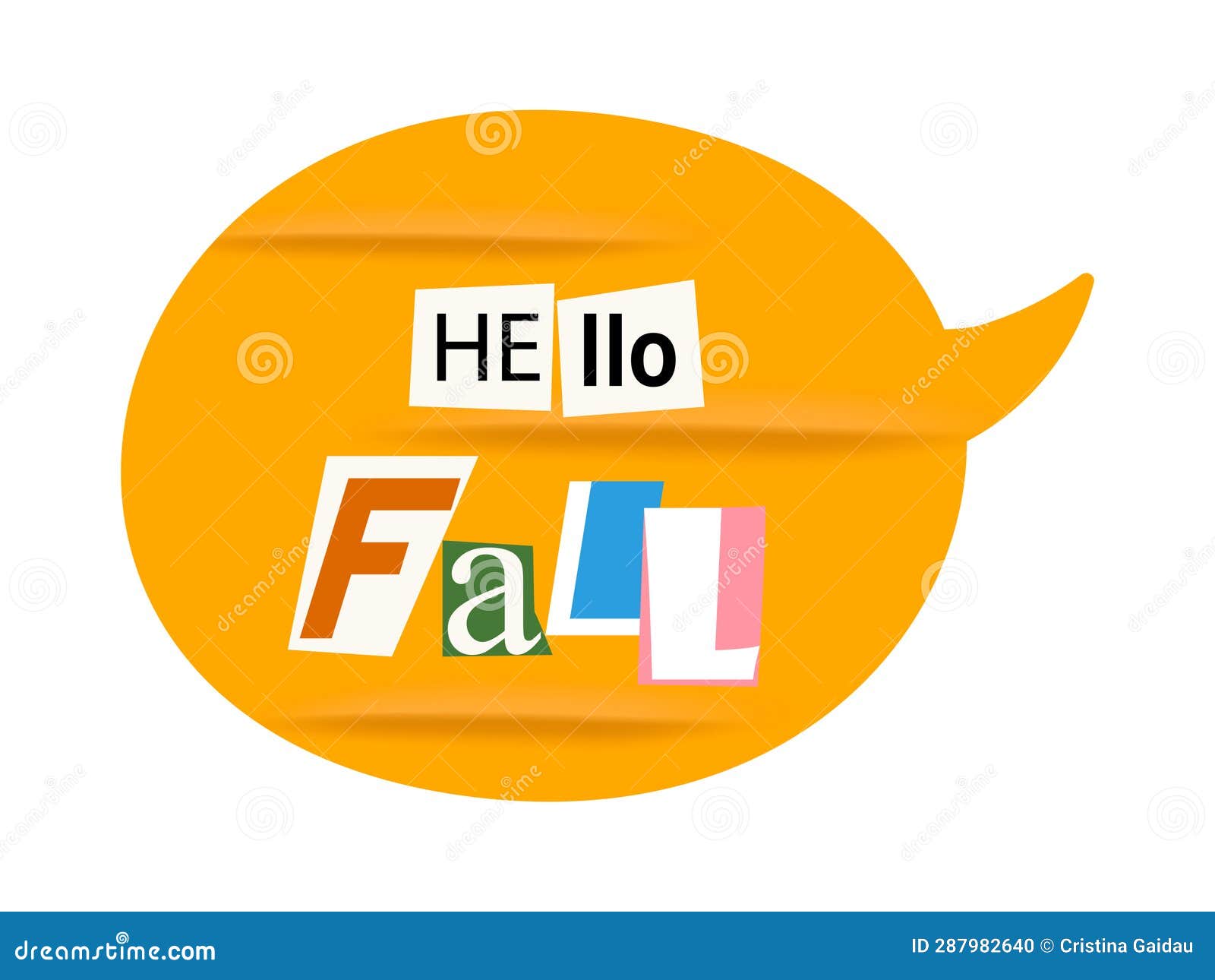 Hello Fall Modern Grunge Sticker Vector Illustration Stock Vector ...