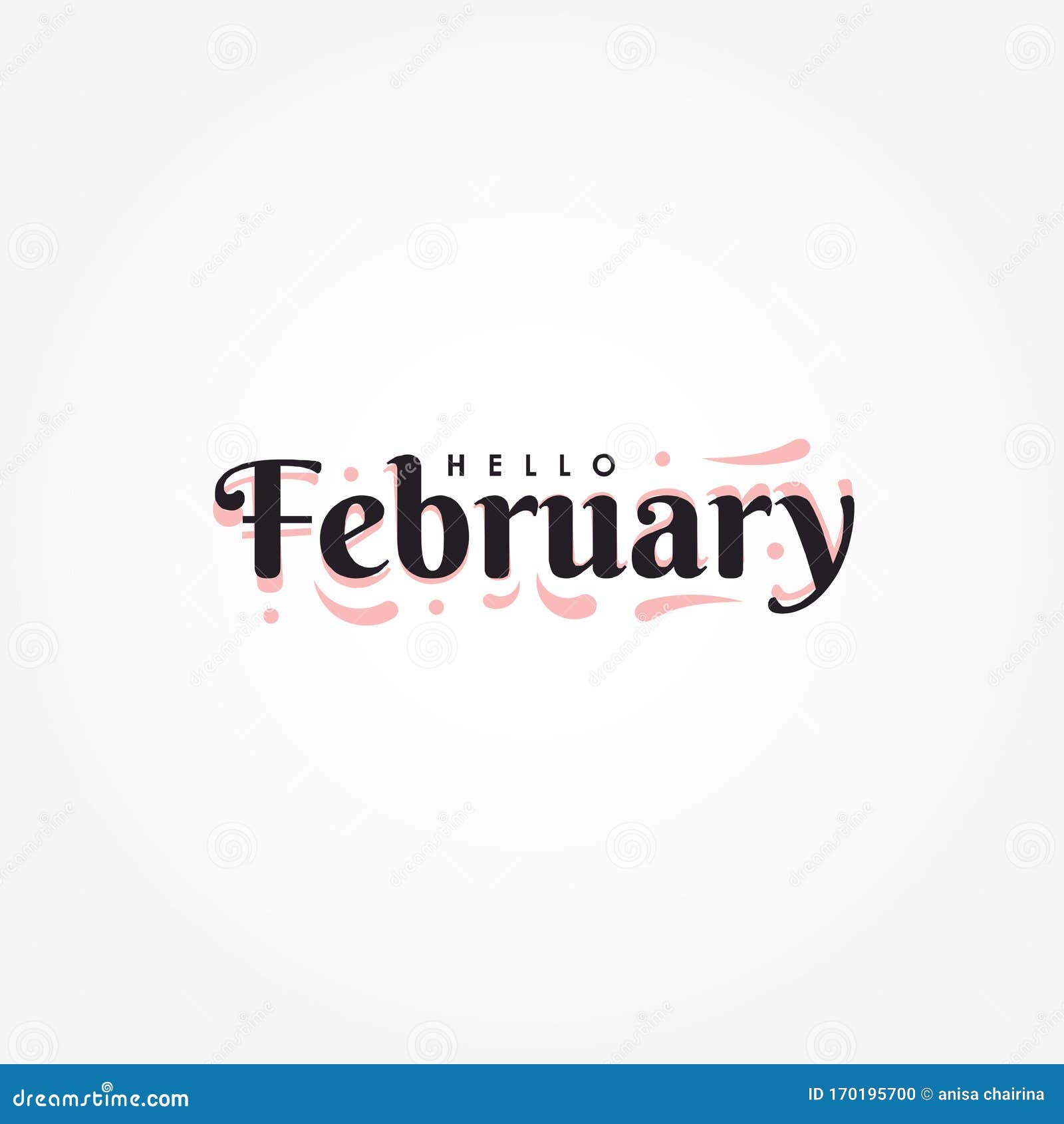 Hello February Vector Design Template Background Stock Vector ...