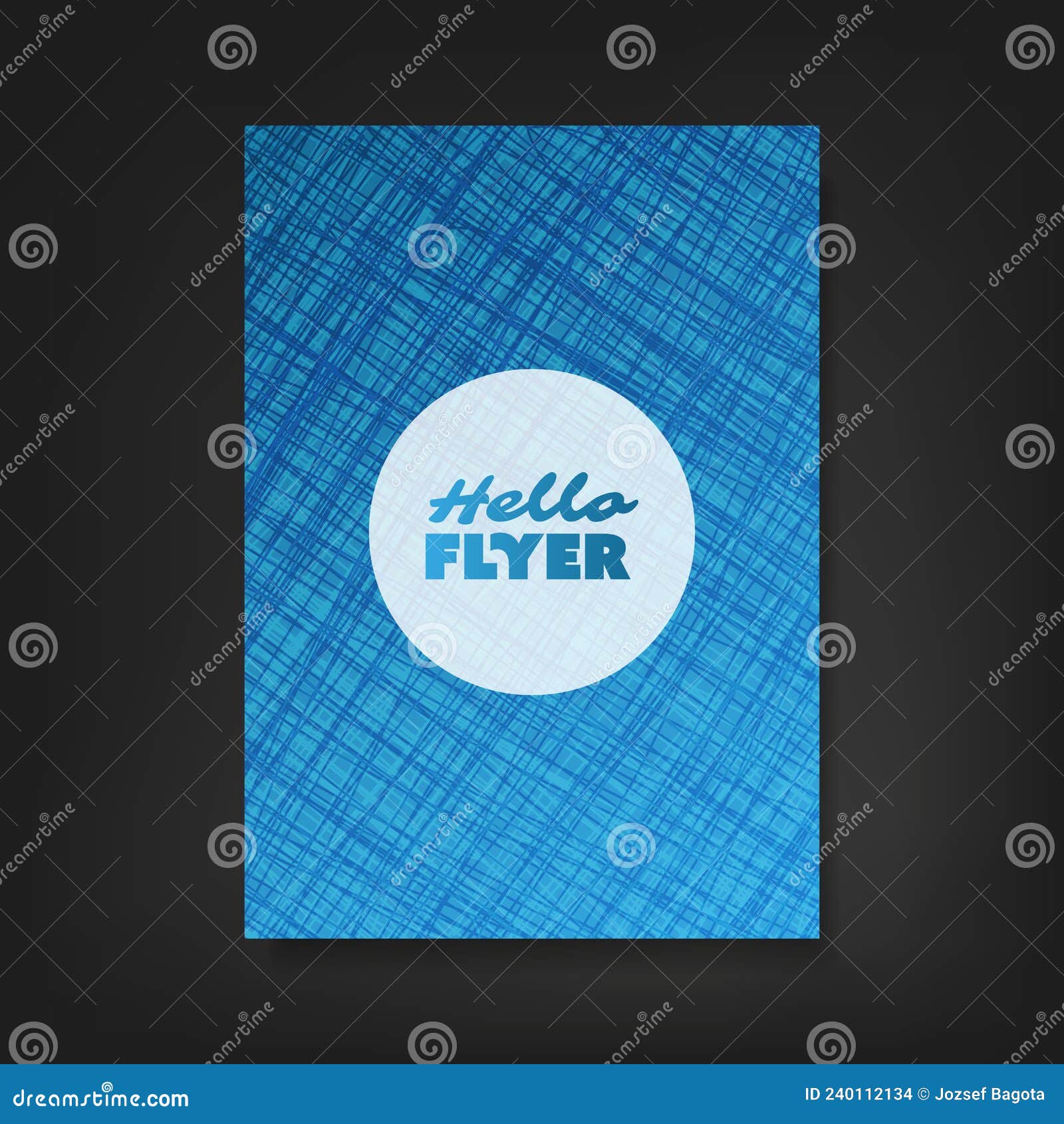 Hello Flyer - Flyer, Card or Cover Design with Striped Pattern ...