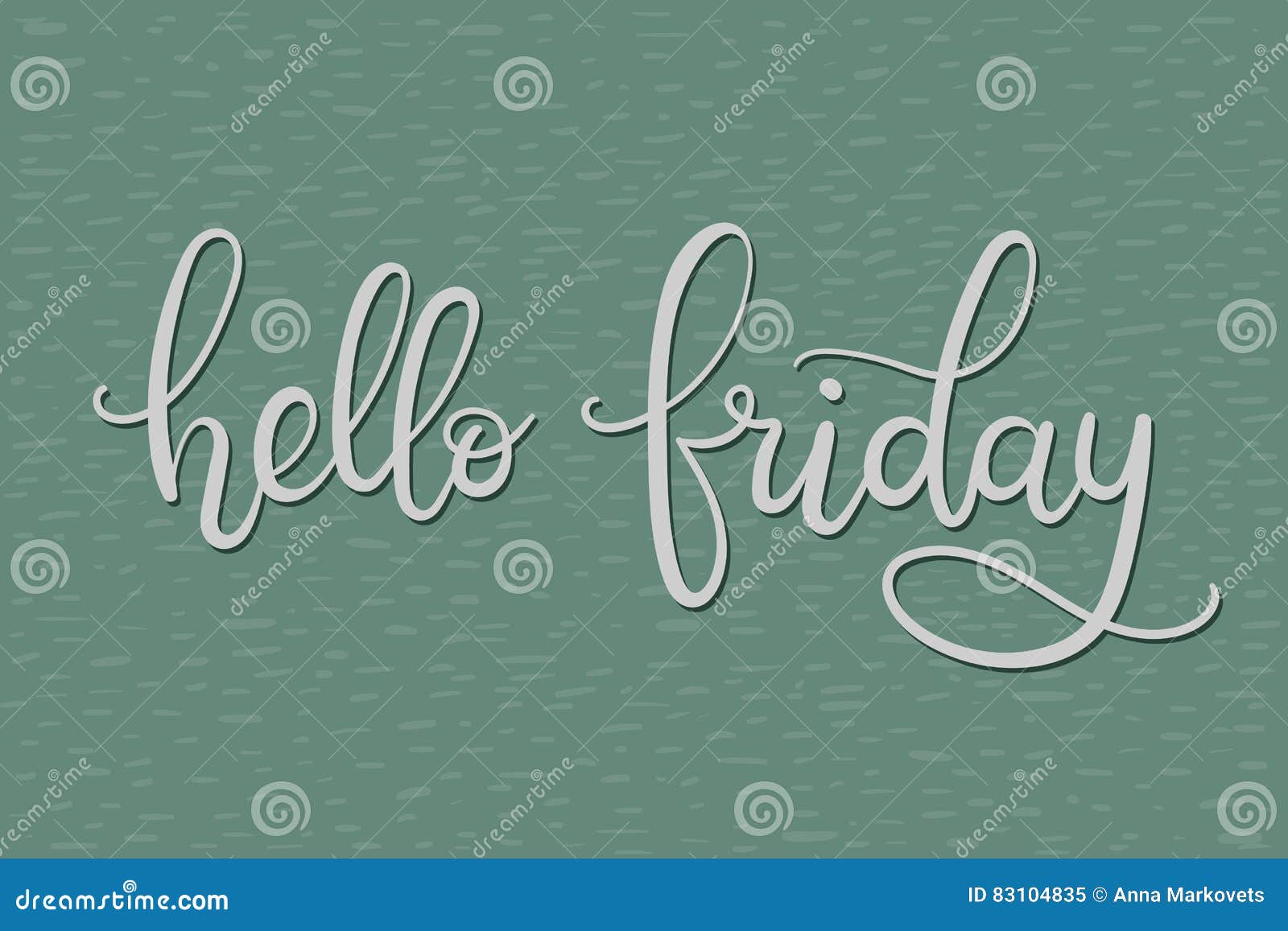 Hello Friday Hand Lettering Card. Stock Vector - Illustration of relax ...