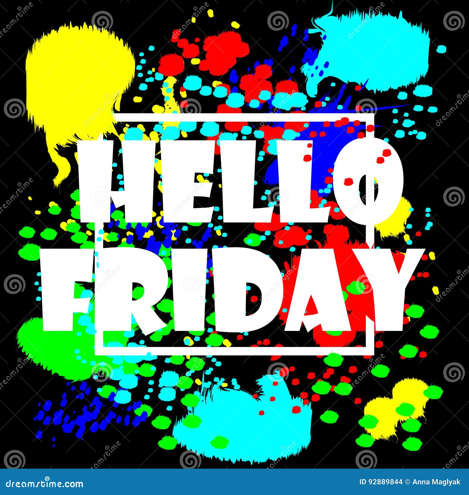 Hello Friday Poster Background Design Stock Vector - Illustration of ...