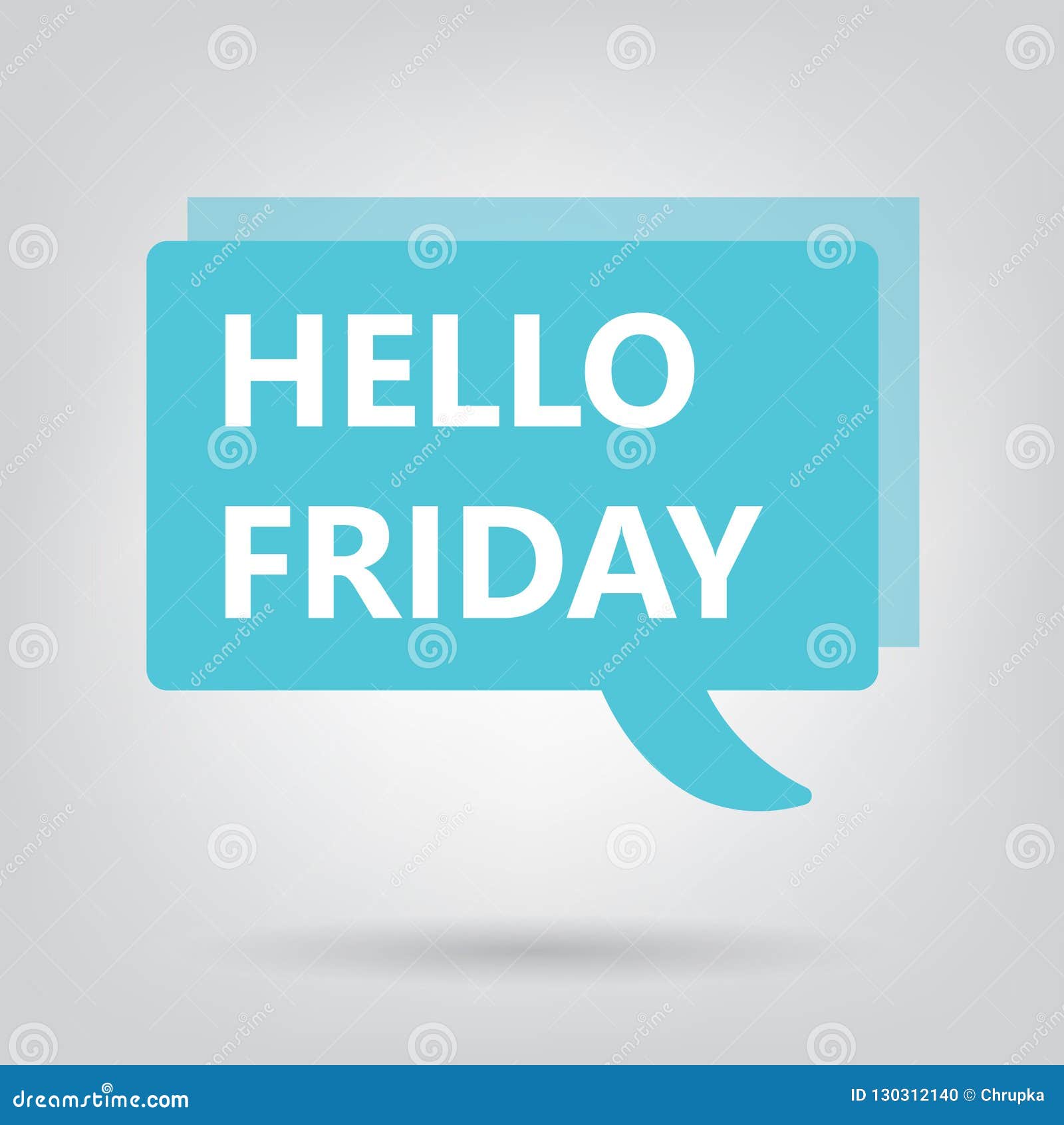 Hello Friday Written on a Speech Bubble Stock Vector - Illustration of ...