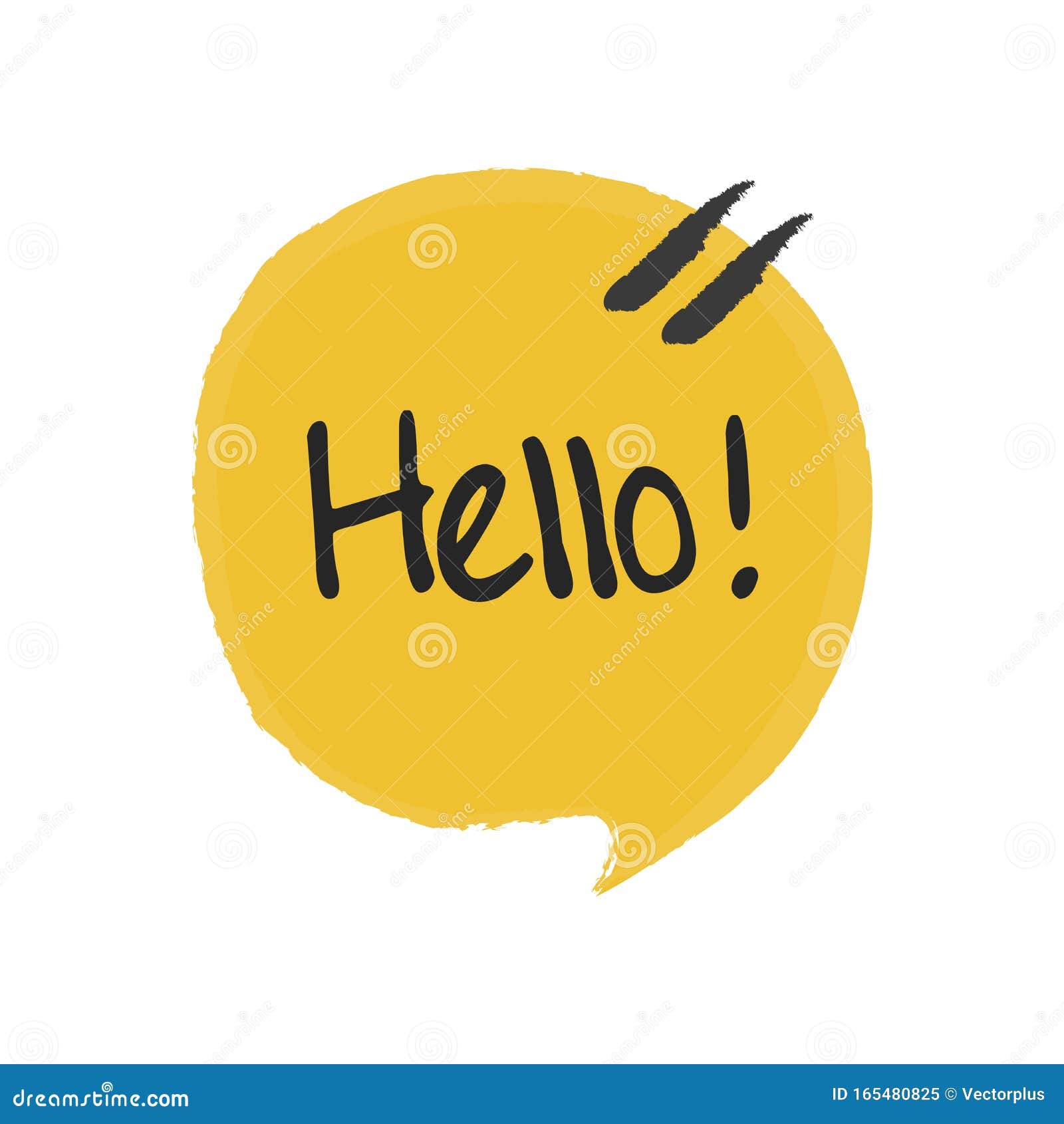 `Hello` Hand Lettering. Fun Doodle Style Calligraphic Headline in ...