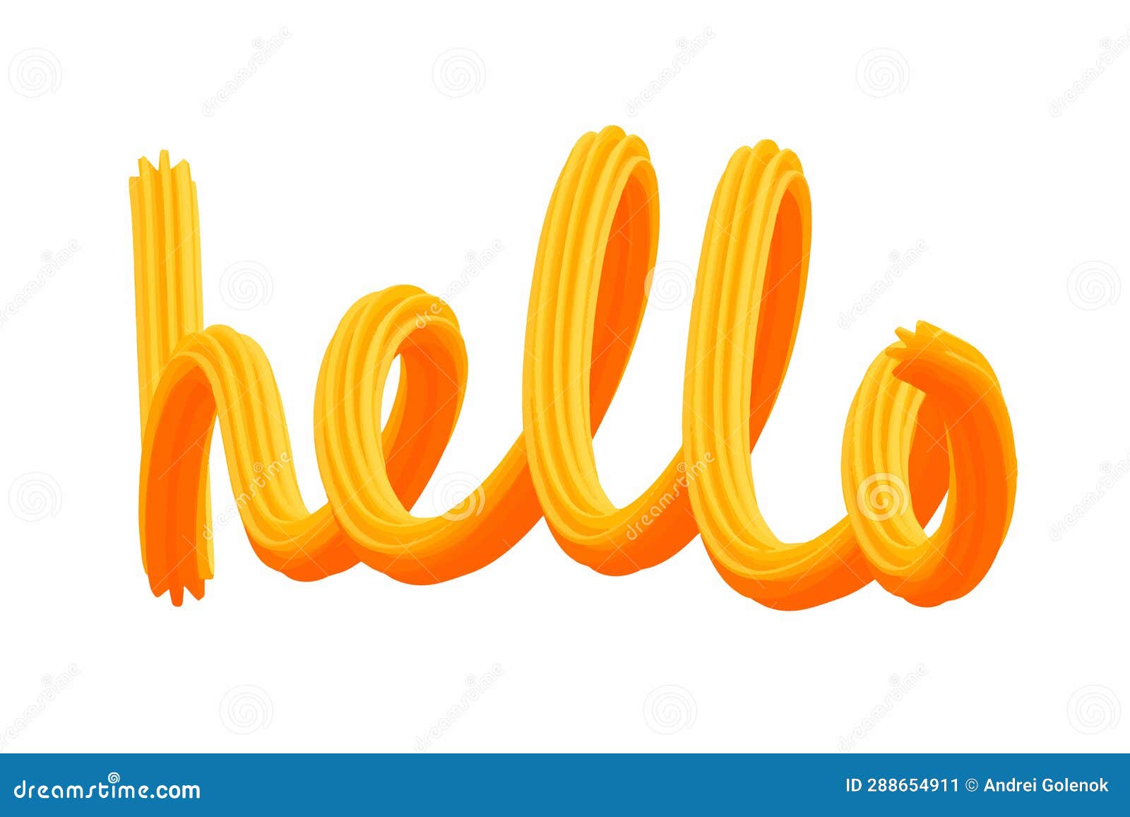 Hello Hand Written 3d Word. Calligraphy Design Script. Lettering for ...