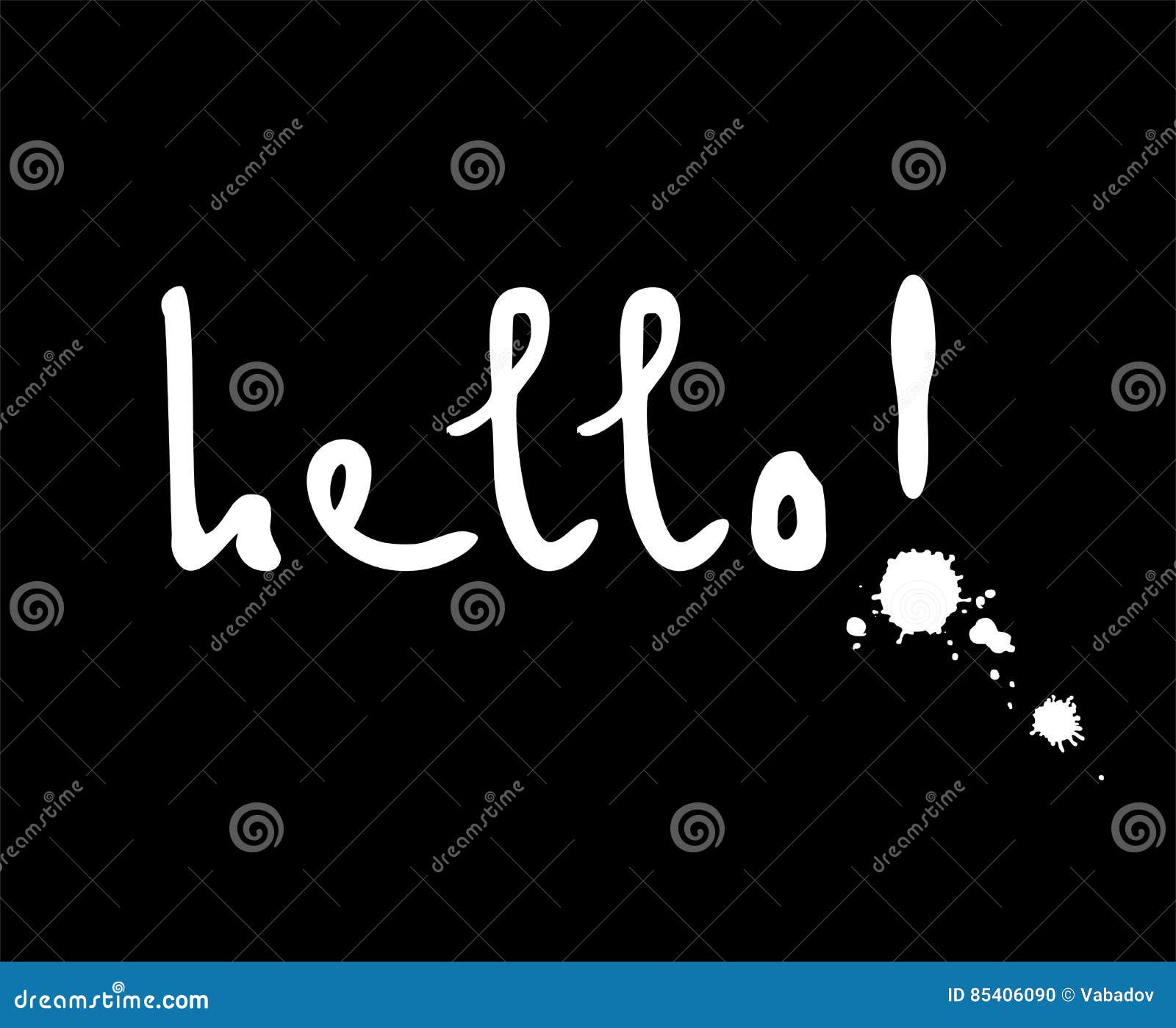 Hello! Hand Written Lettering Stock Vector - Illustration of motivation ...