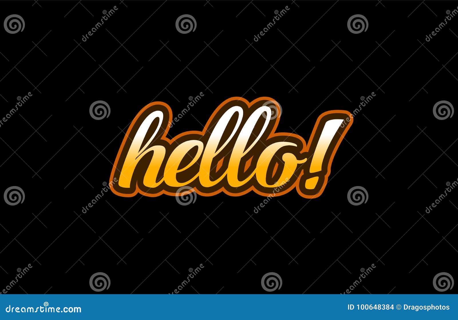 Hello Word Text Banner Postcard Logo Icon Design Creative Concept Idea ...