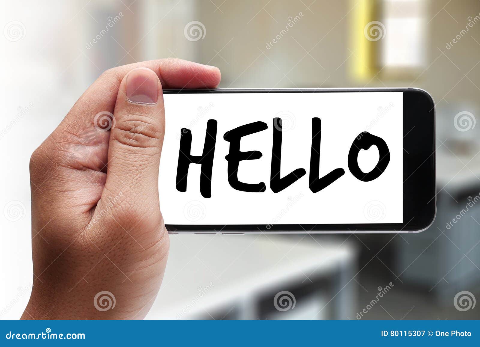 Hello Hi People Greeting Communication Saying Hello in English Stock ...