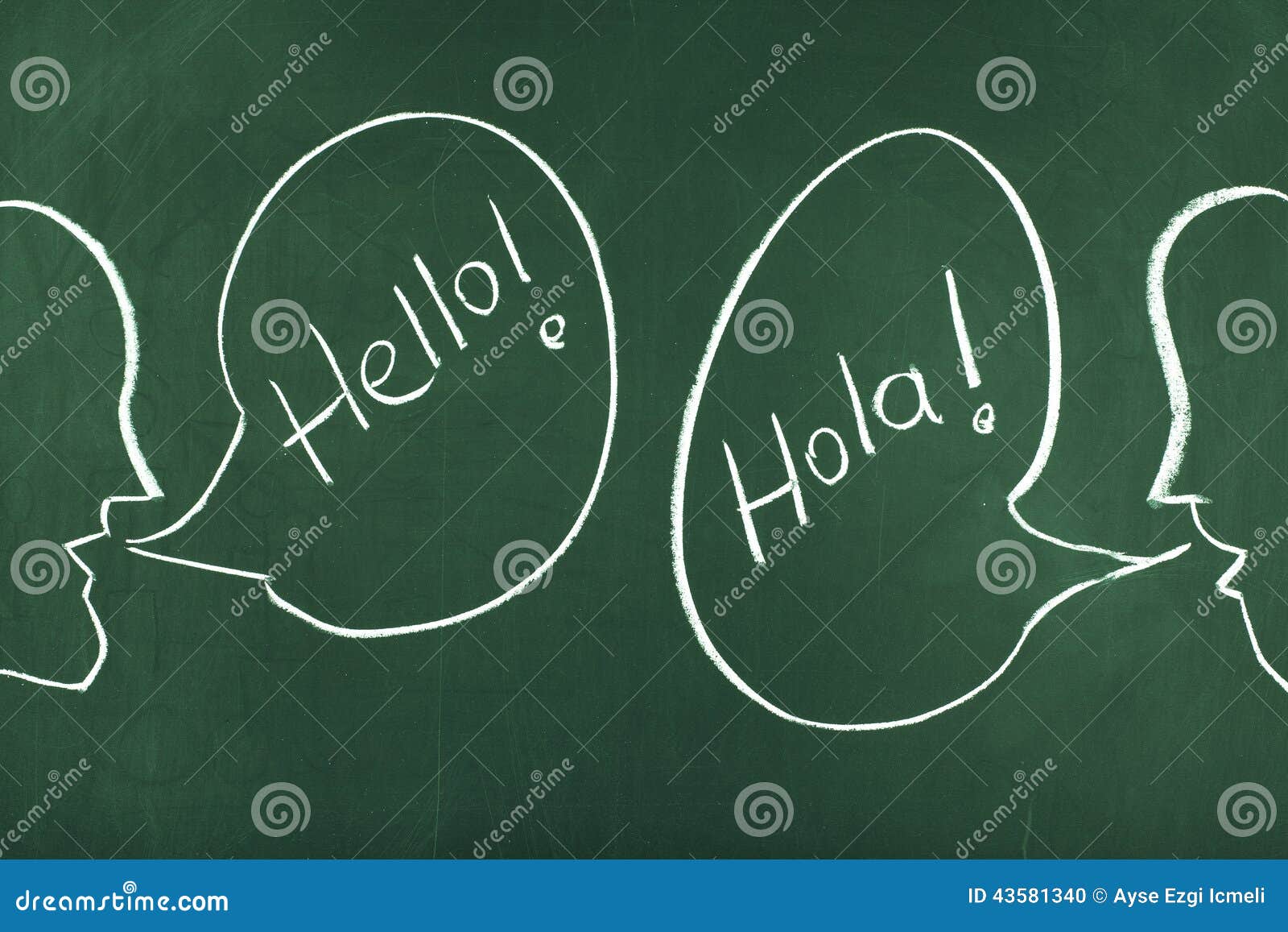 Hello stock photo. Image of speaking, chalkboard, global - 43581340