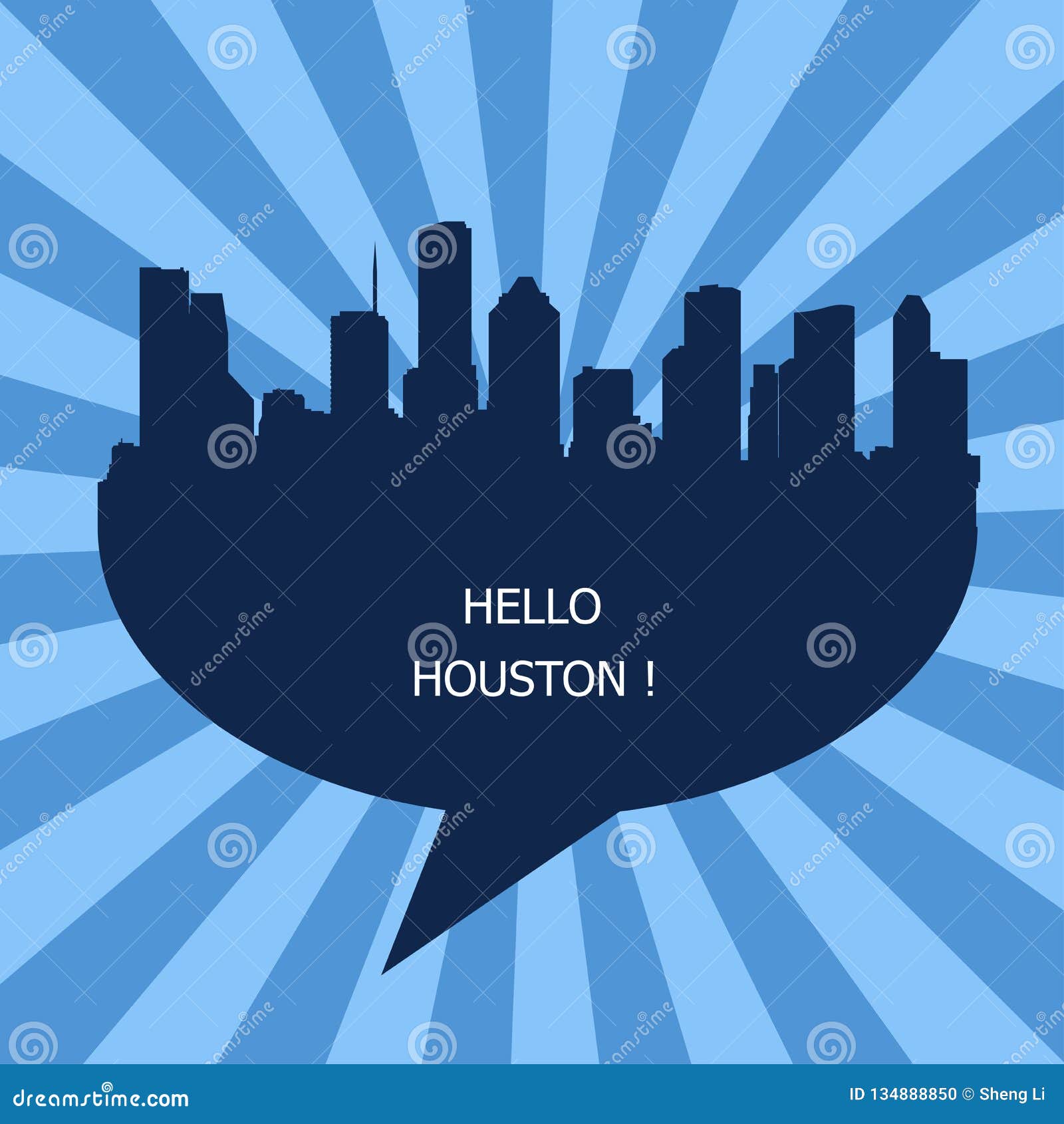 Hello Houston, Travel To Houston Stock Vector - Illustration of ...