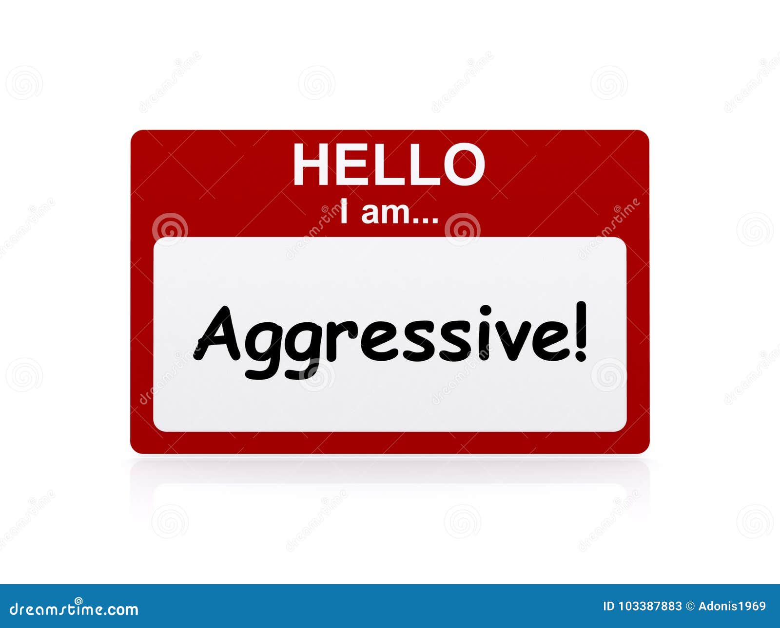 Hello I am Aggressive stock image. Image of hello, introduction - 103387883