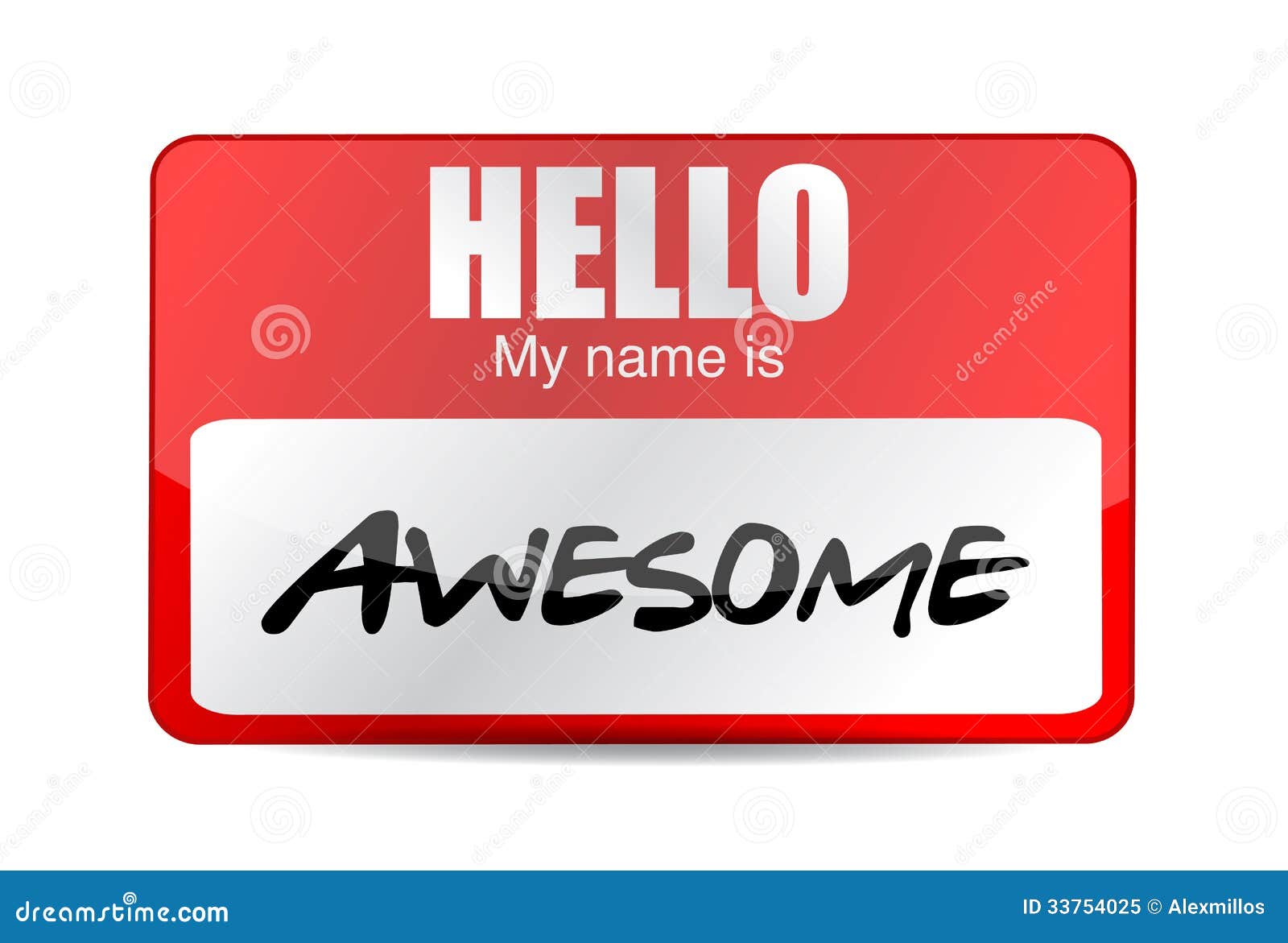 Hello I am Awesome Tag. Illustration Design Stock Illustration ...