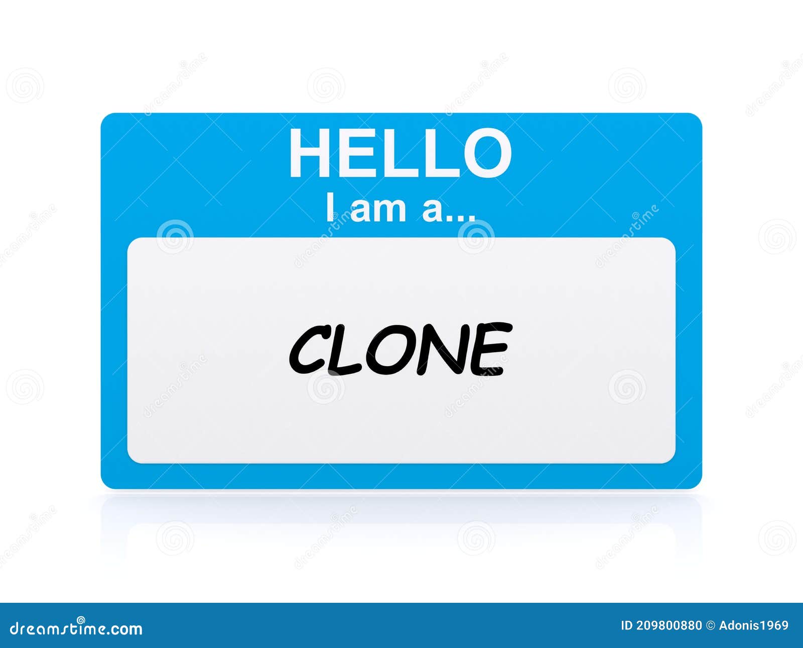 Hello I am a Clone Name Tag Stock Illustration - Illustration of ...
