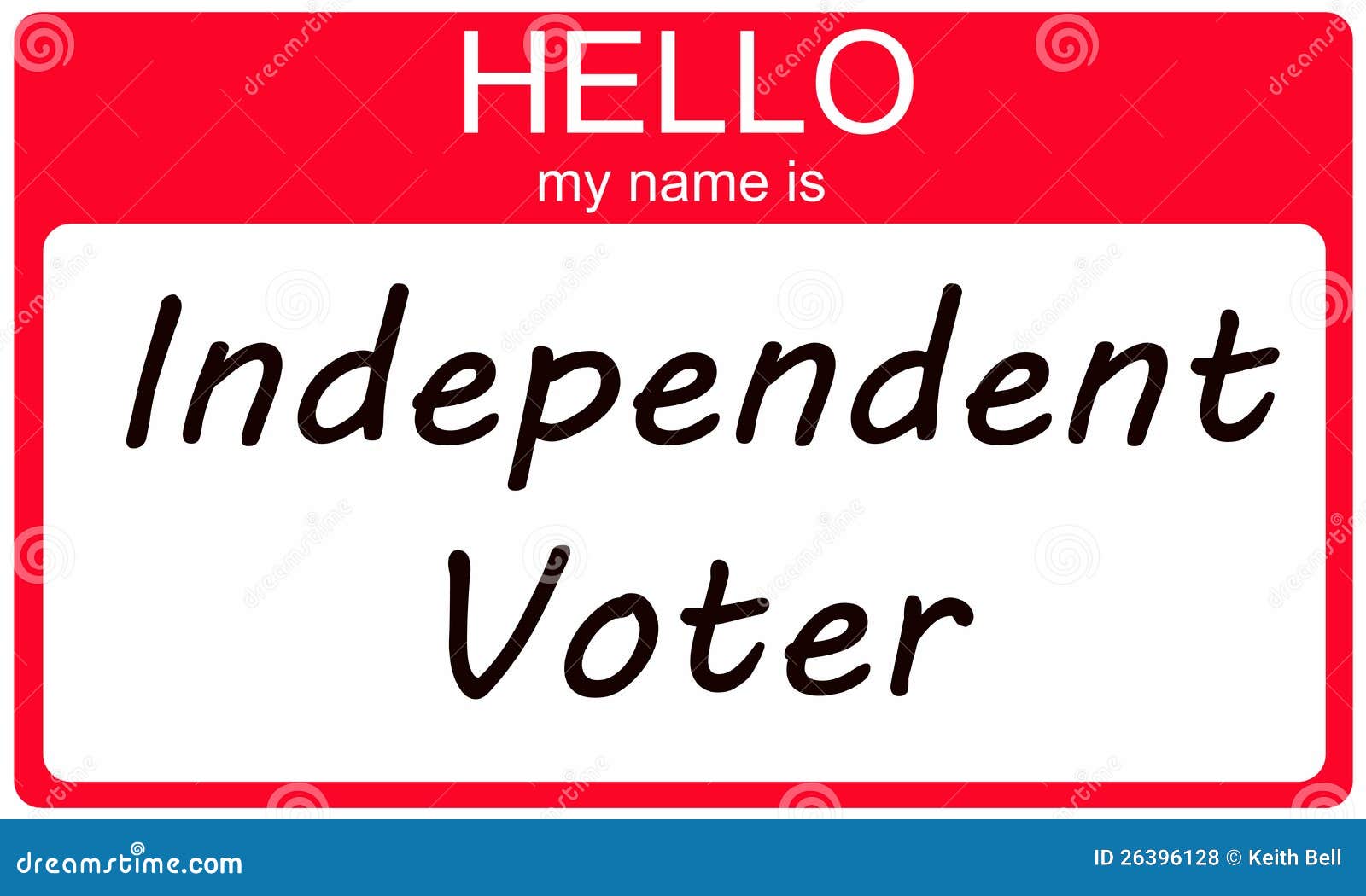Hello I am an Independent Voter Stock Illustration - Illustration of ...