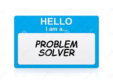 Hello I am a Problem Solver Name Tag Stock Illustration - Illustration ...