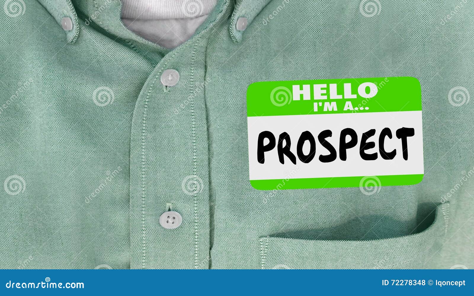 Hello I am a Prospect New Customer Name Tag Stock Illustration ...