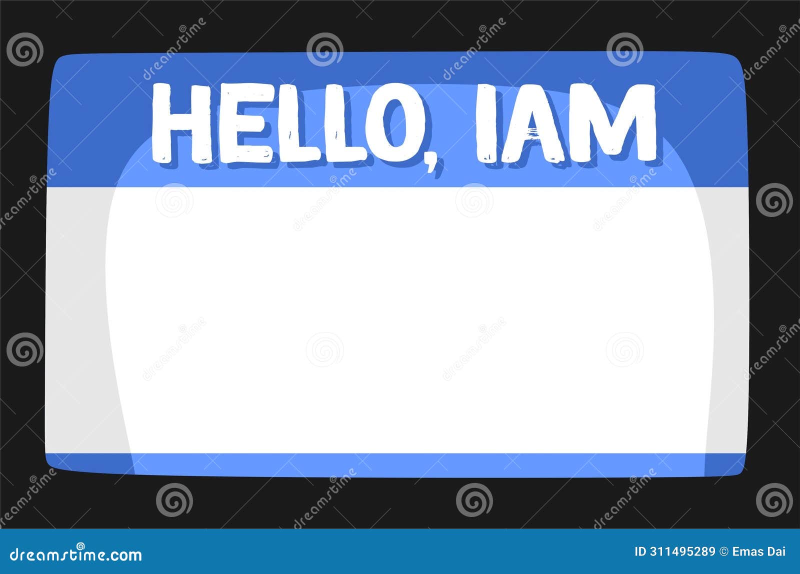 Hello I am Tag with Best Quality Stock Illustration - Illustration of ...