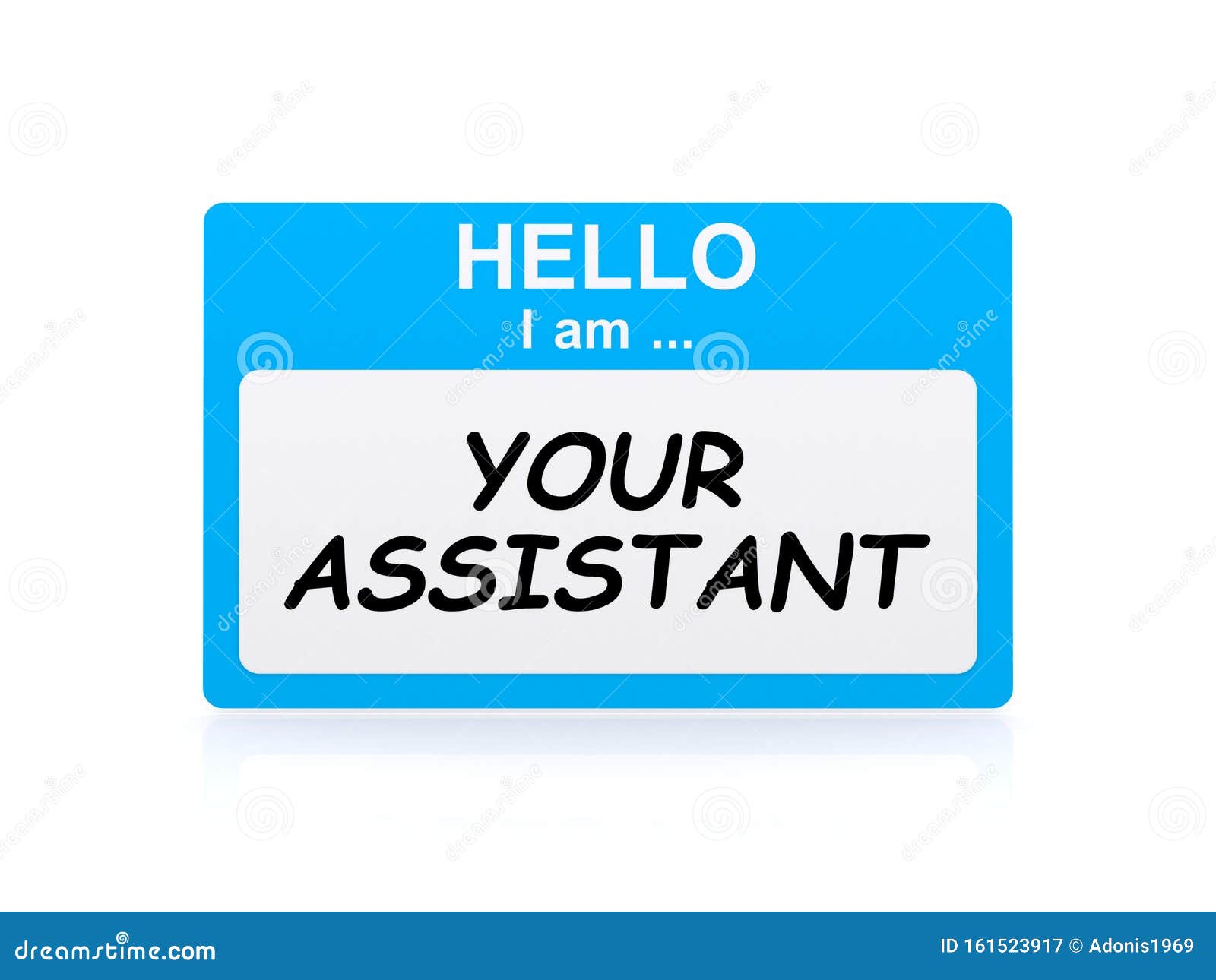 Hello Your Boss Words Name Tag Sticker Shirt Stock Image ...