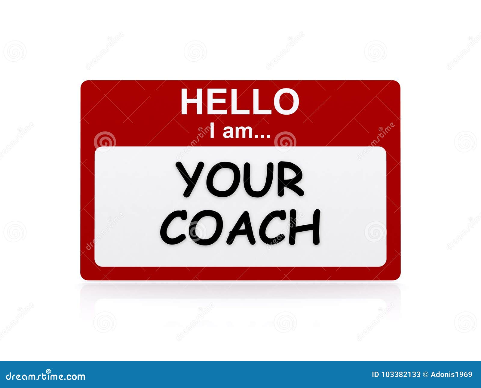 Hello I am your coach stock illustration. Illustration of physical ...