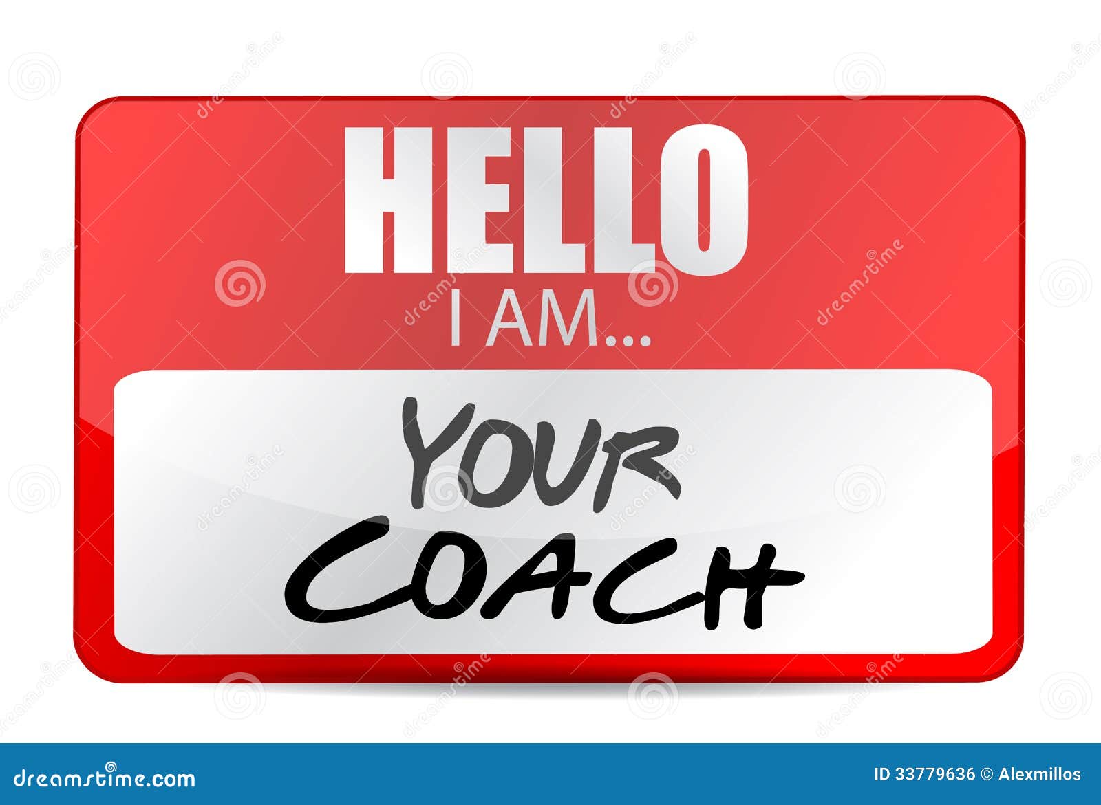 Hello I am Your Coach Tag Illustration Design Stock Illustration ...