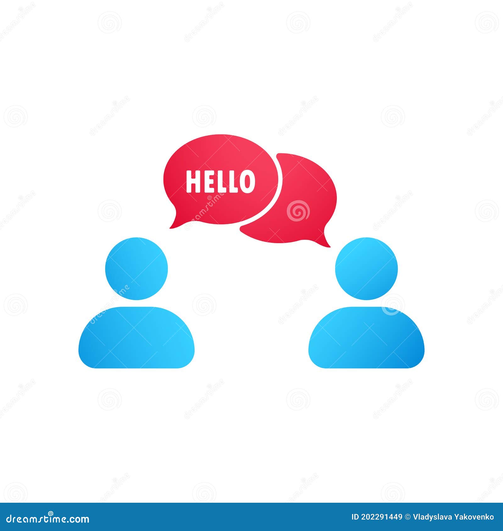 Hello Icon Flat. People Talking Icon. Dialog Icon. Conversation ...