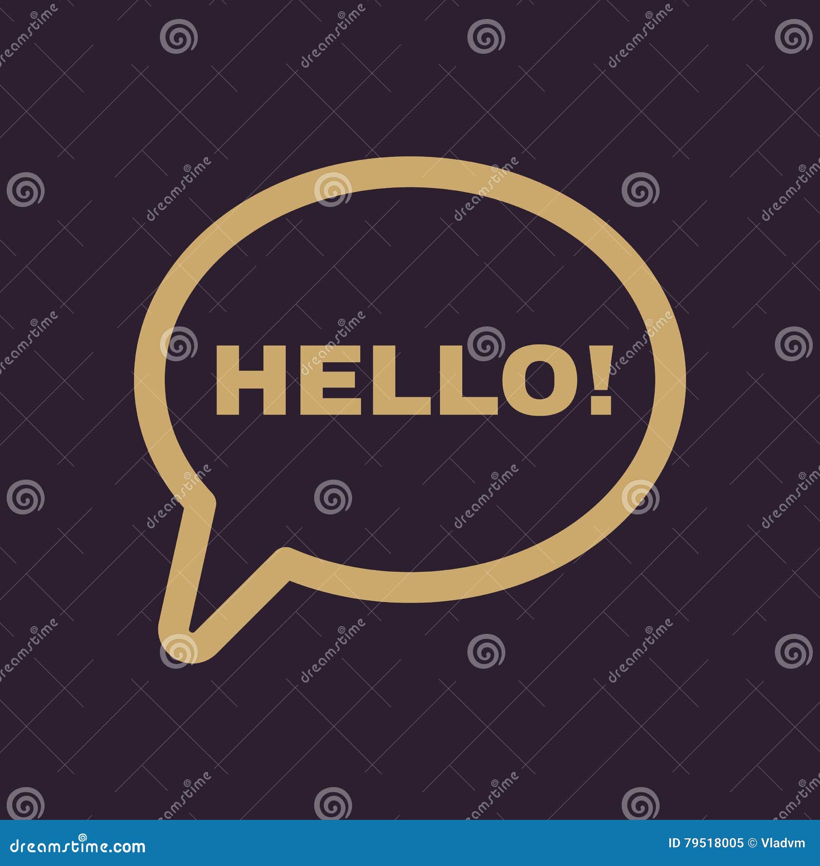 The Hello Icon. Greet and Hi Symbol Stock Vector - Illustration of ...