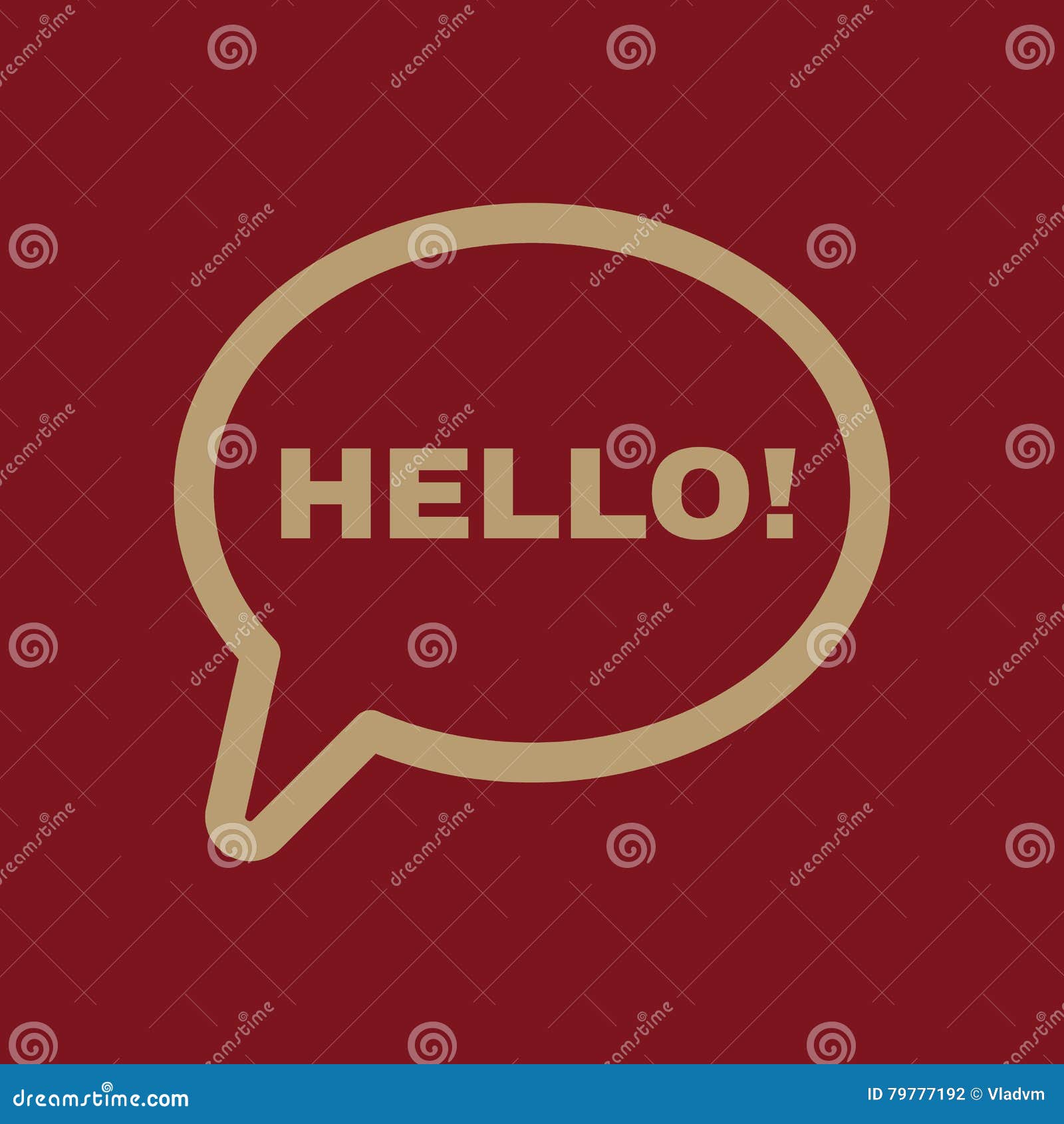 The Hello Icon. Greet and Hi Symbol Stock Vector - Illustration of ...