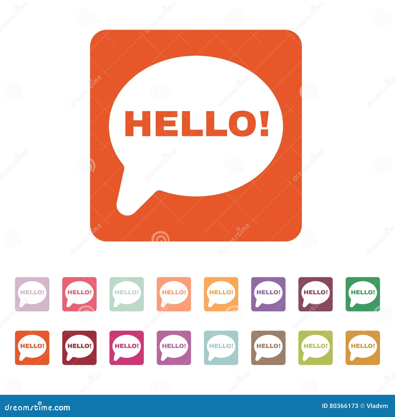 The Hello Icon. Greet and Hi Symbol Stock Vector - Illustration of ...