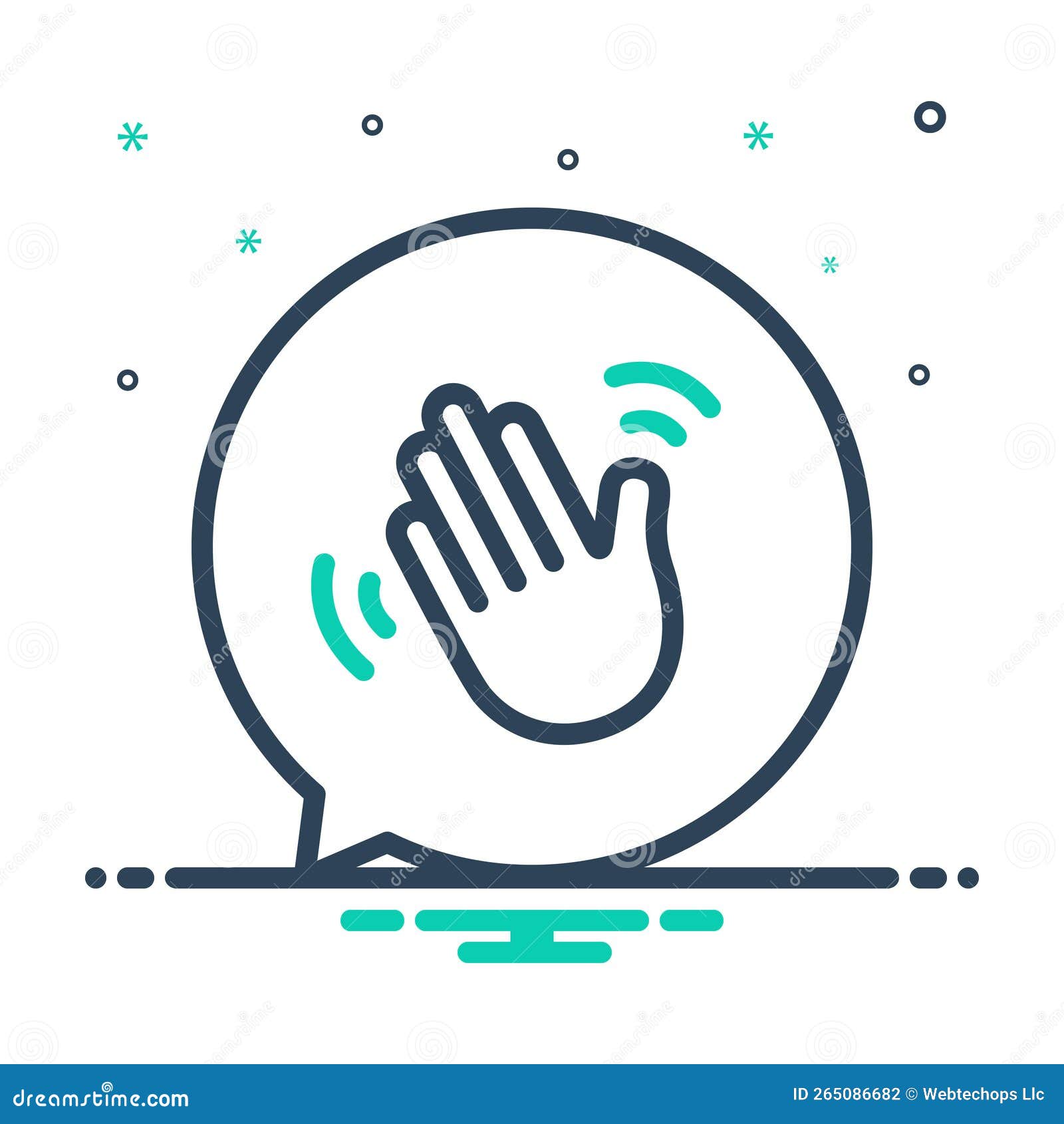 Mix Icon for Hello, Hand and Hii Stock Vector - Illustration of ...