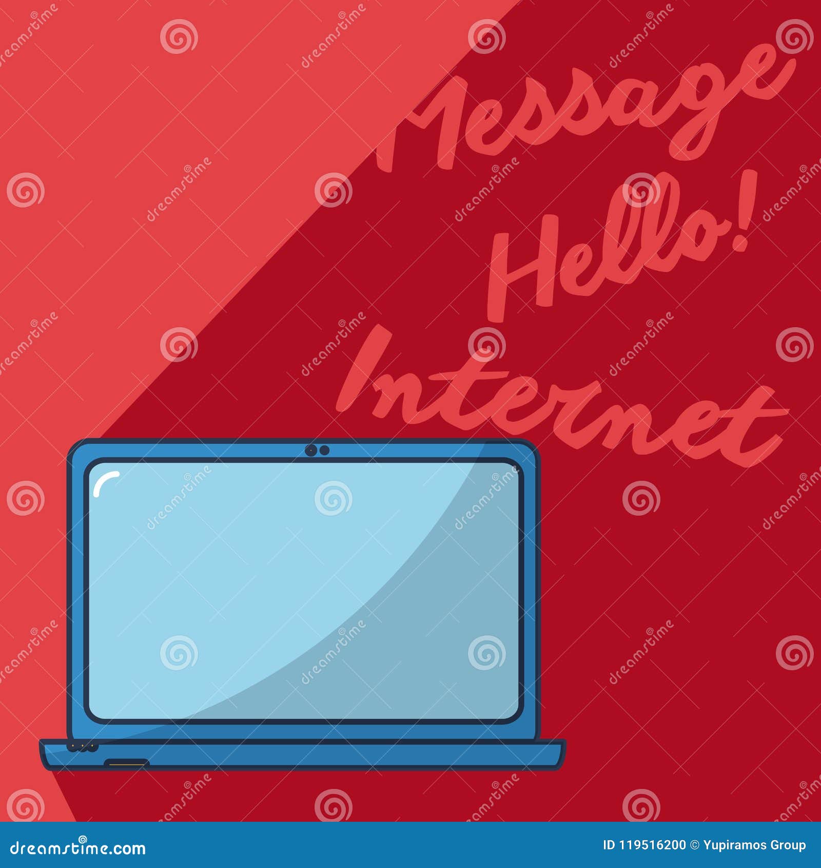 Hello internet and message stock vector. Illustration of news - 119516200