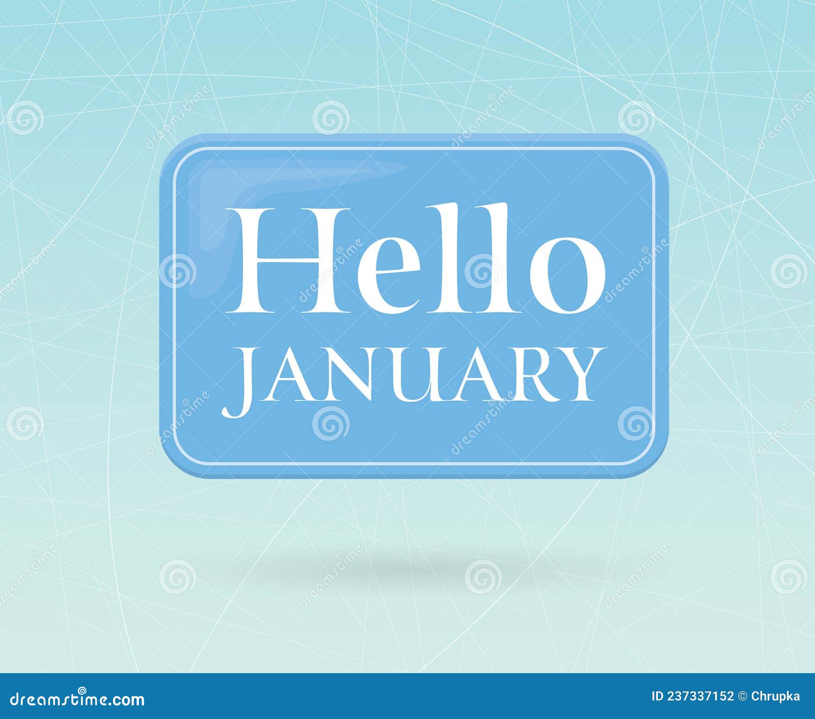 Hello January Banner on Ice Rink, Winter Texture Stock Vector ...