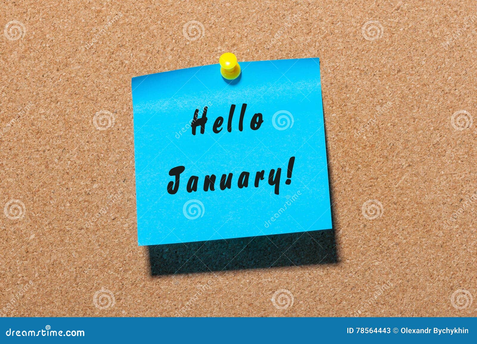 Hello January - Business Concept With Text - Written On Sticker Pinned ...
