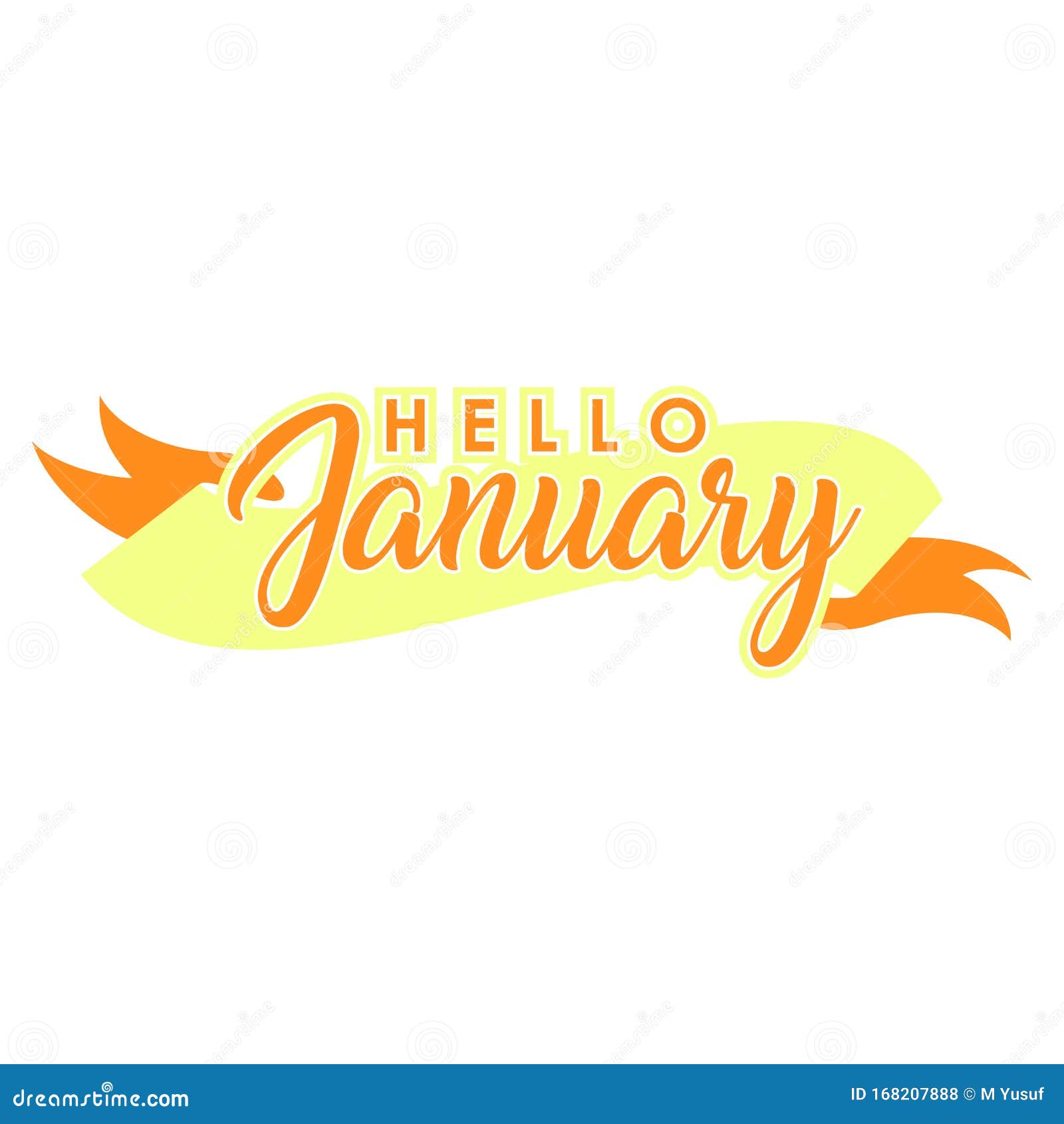 Hello January Quote. Welcome January Celebration Winter Illustration ...