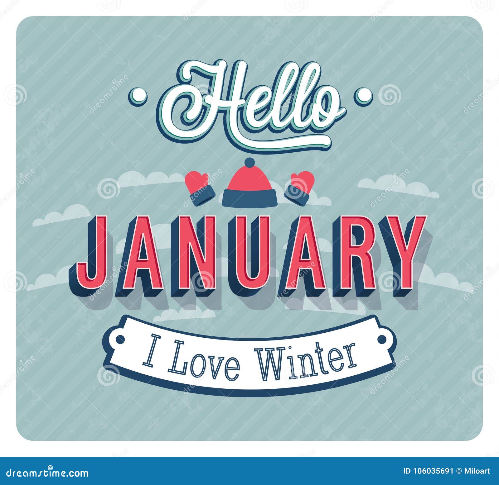 Hello January Typographic Design. Stock Vector - Illustration of ... Hello January Typographic Design. Stock Vector - Illustration of ...