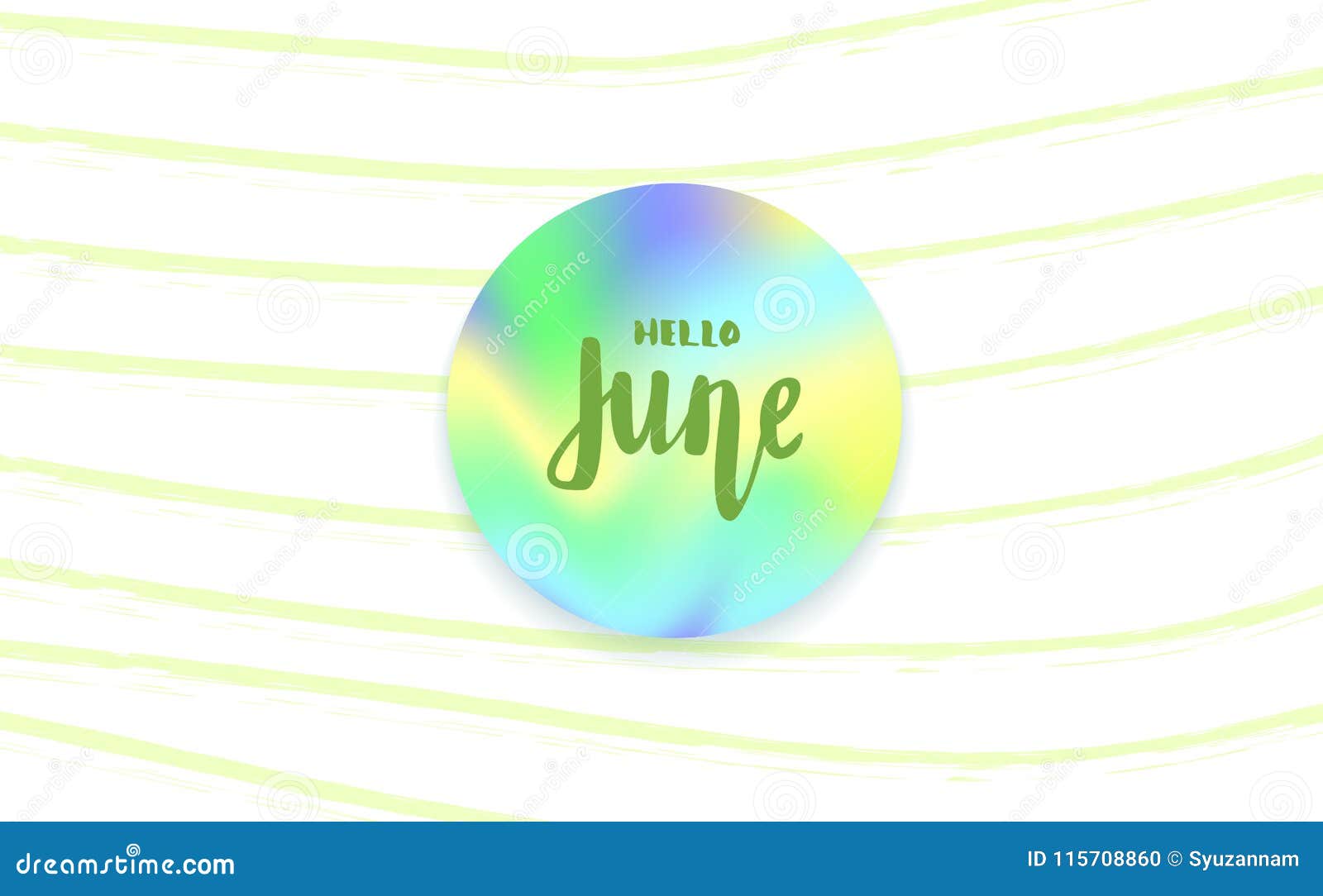 Hello June Banner. Vector Illustration. Stock Vector - Illustration of ...