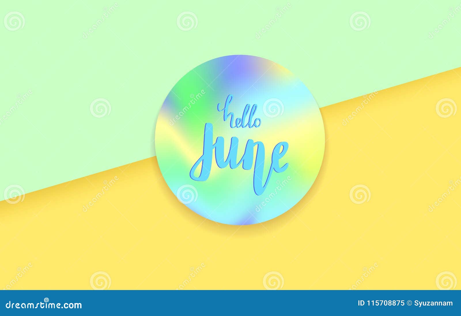 Hello June Banner. Vector Illustration. Stock Vector - Illustration of ...