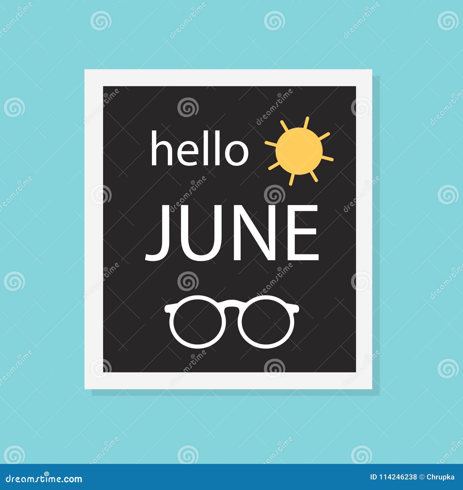 Hello june concept stock illustration. Illustration of text - 114246238
