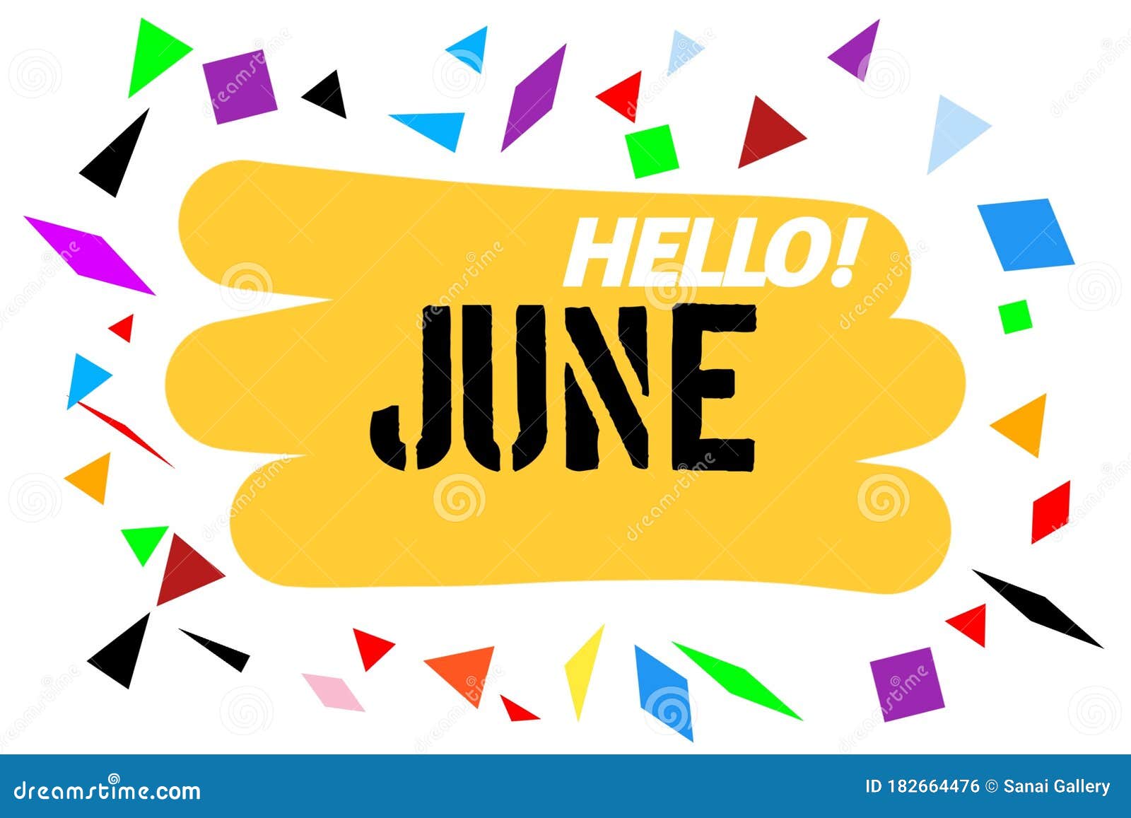 Hello June Design is Simple and Attractive Stock Illustration ...