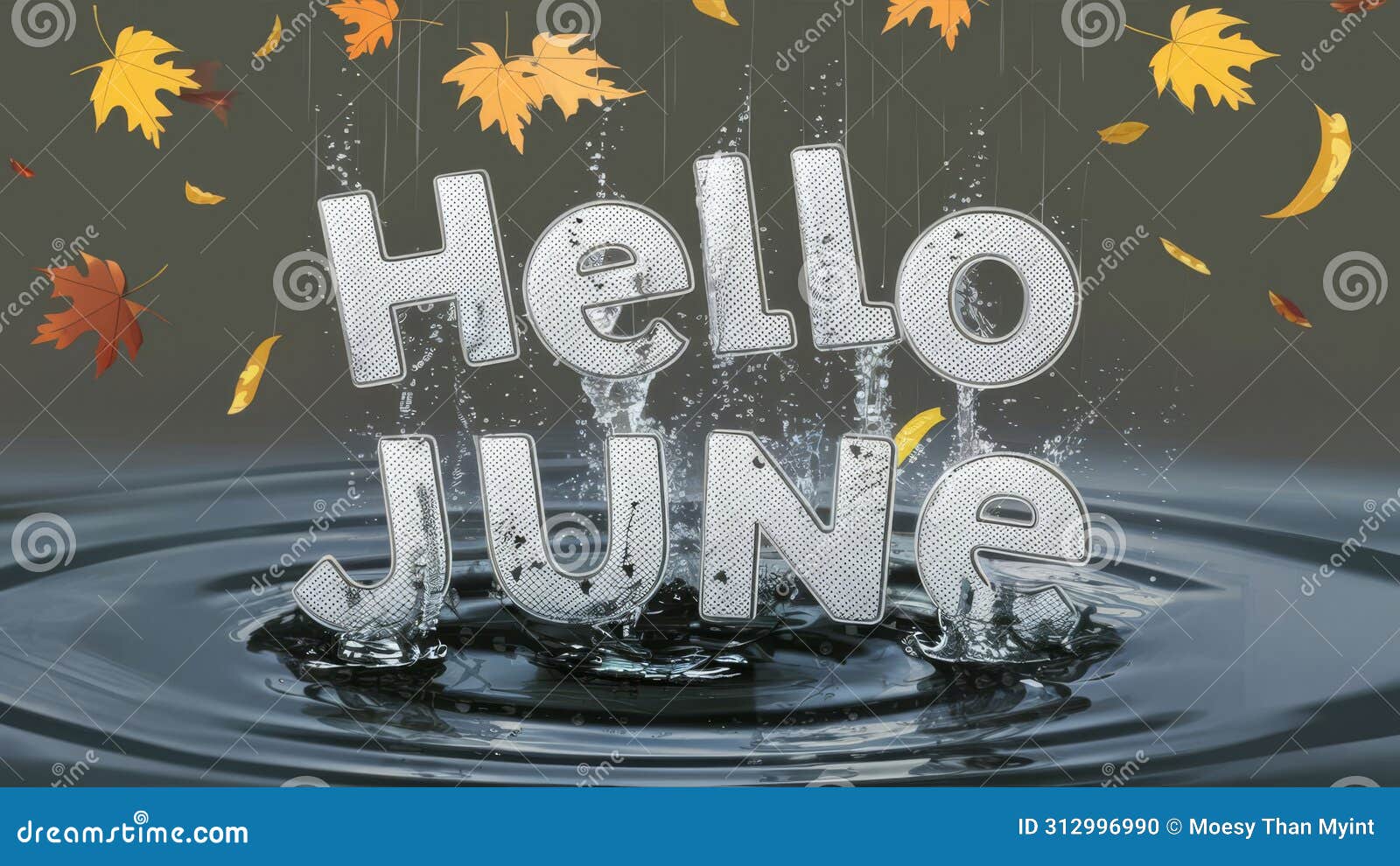 Hello June Greeting Card stock illustration. Illustration of texture ...