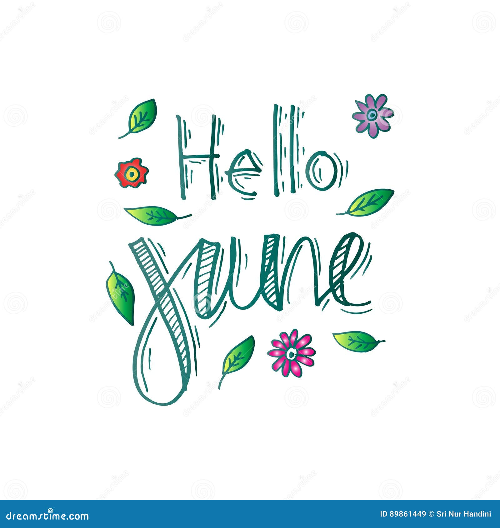 Hello june stock illustration. Illustration of background - 89861449