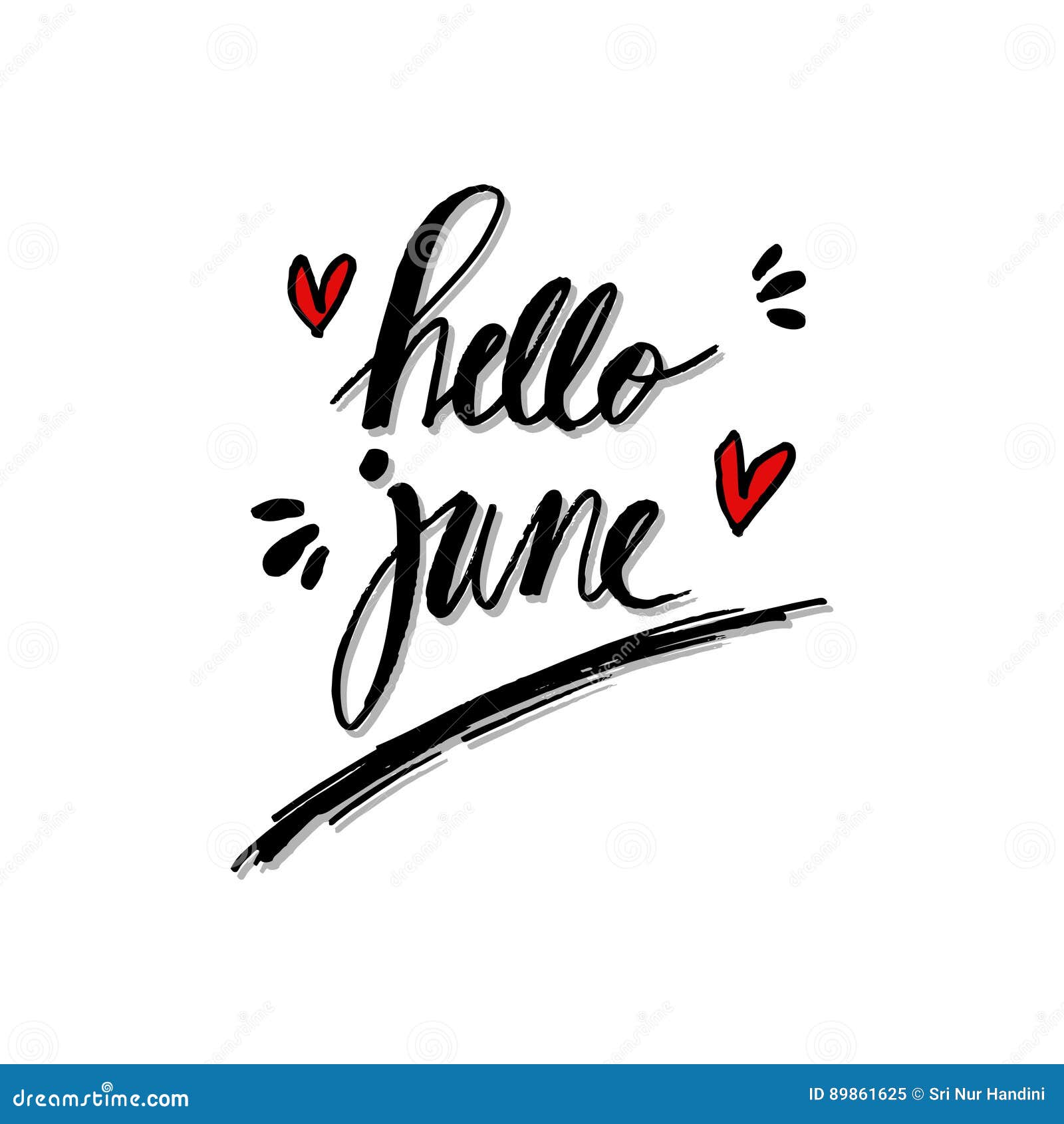 Hello june stock vector. Illustration of decorative, june - 89861625