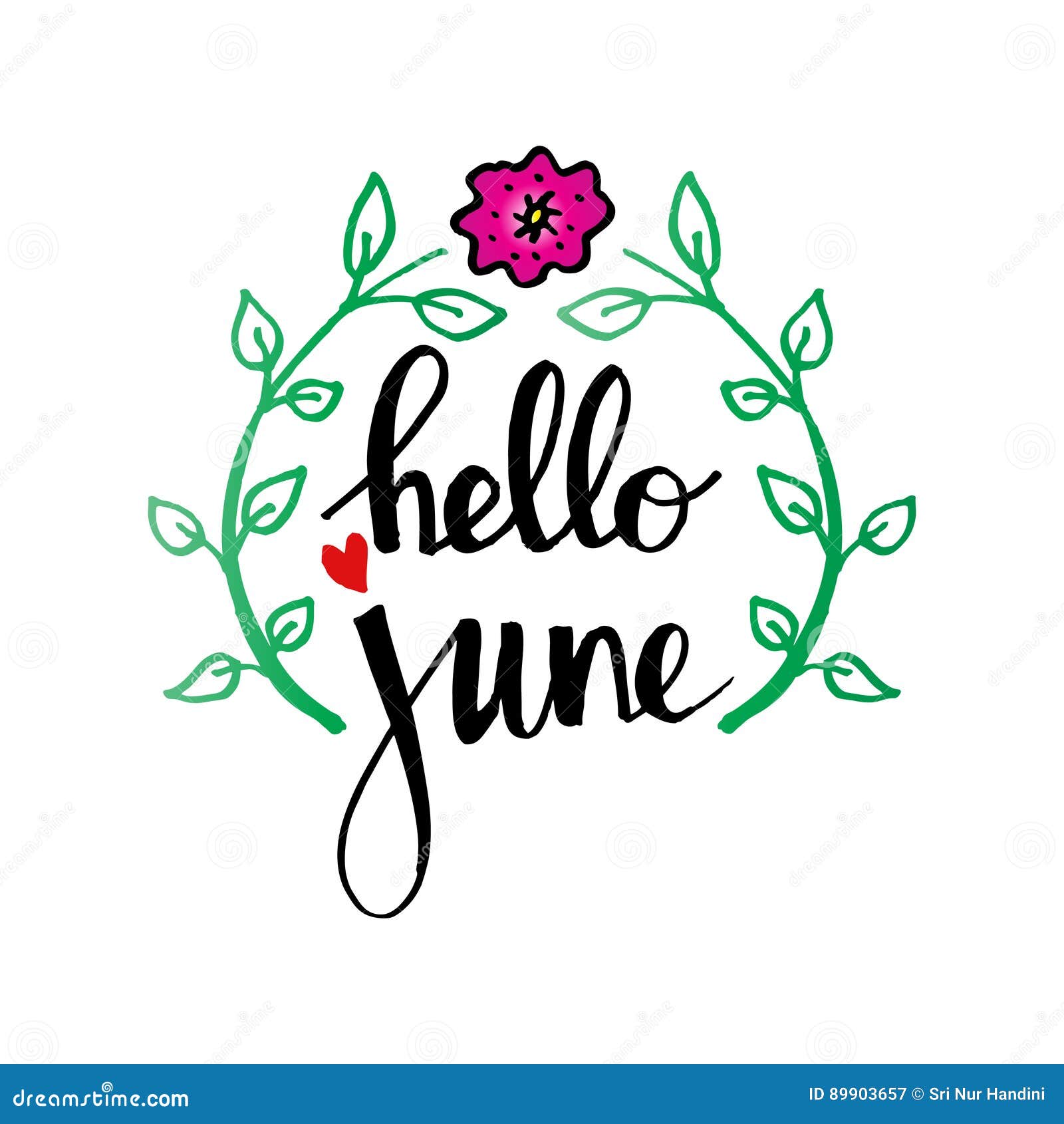 Hello june stock illustration. Illustration of greeting - 89903657