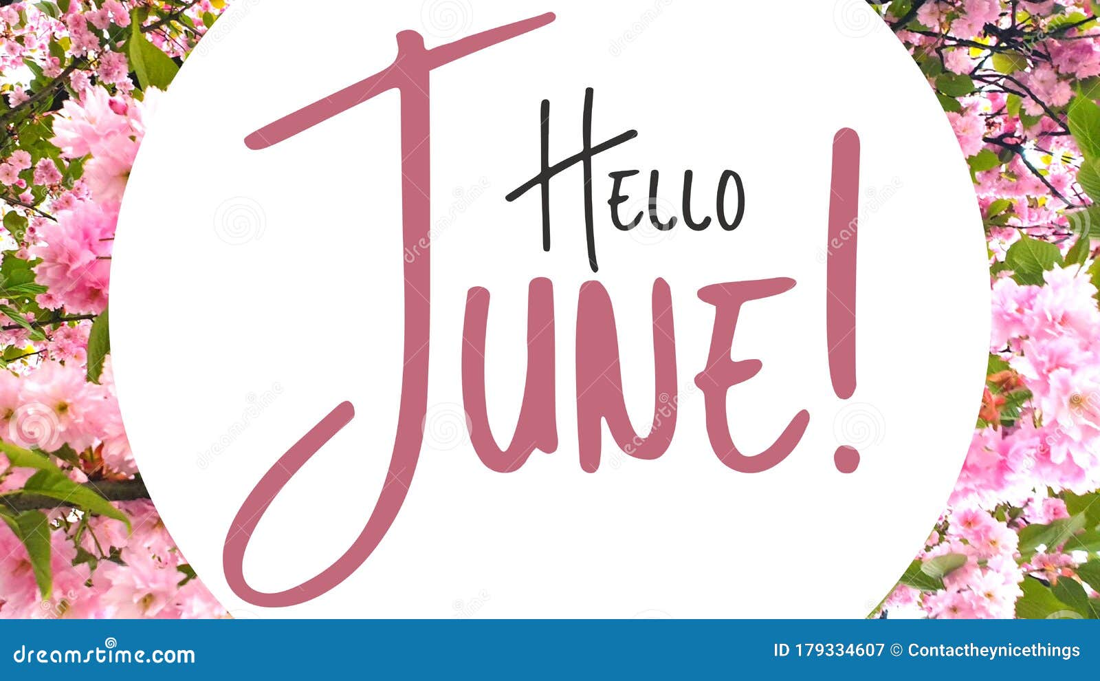 Hello june season summer stock illustration. Illustration of mayseason ...